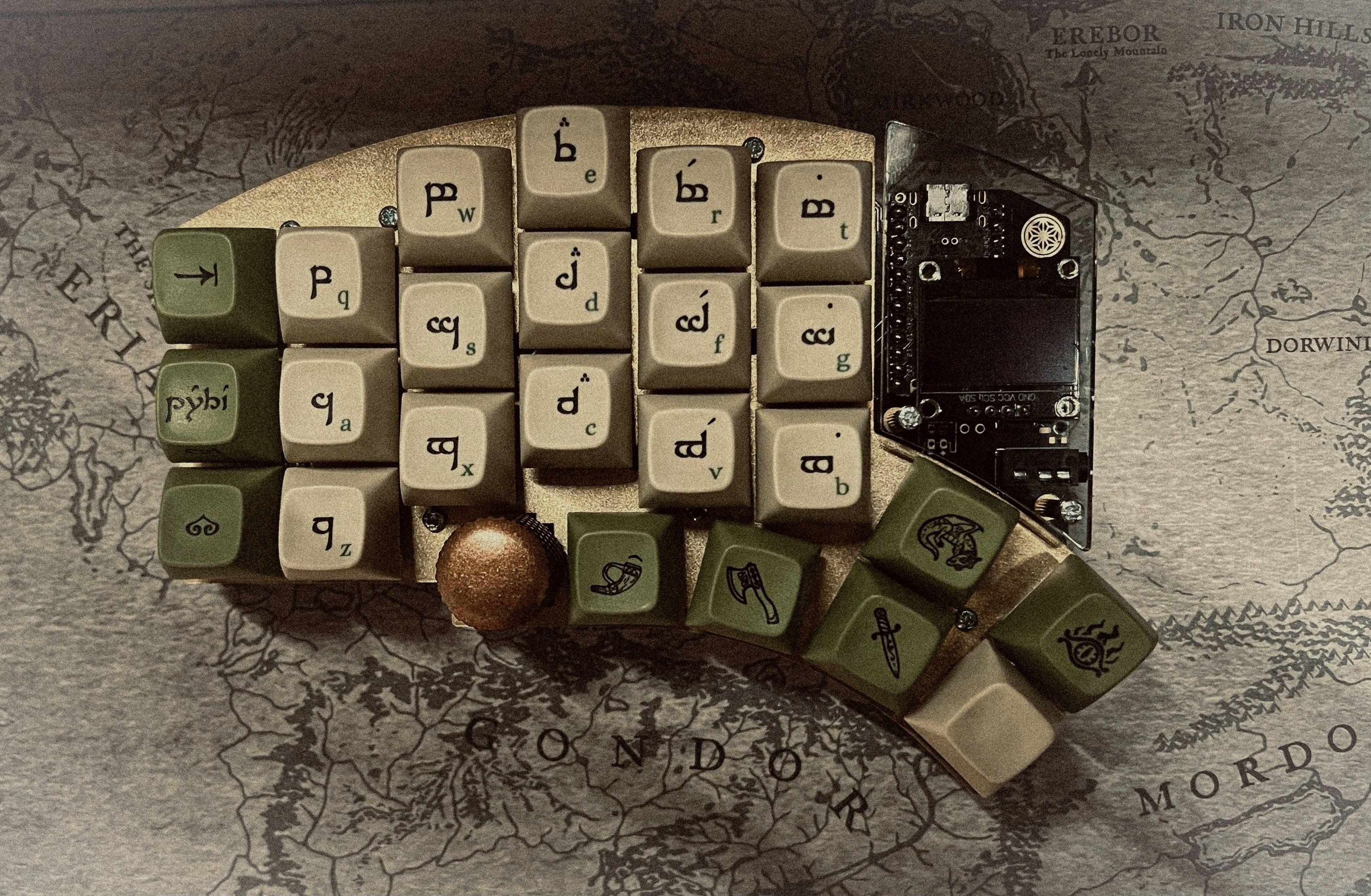 Drop + The Lord of the Rings MT3 Elvish Keycap Set - Training Elvish ...