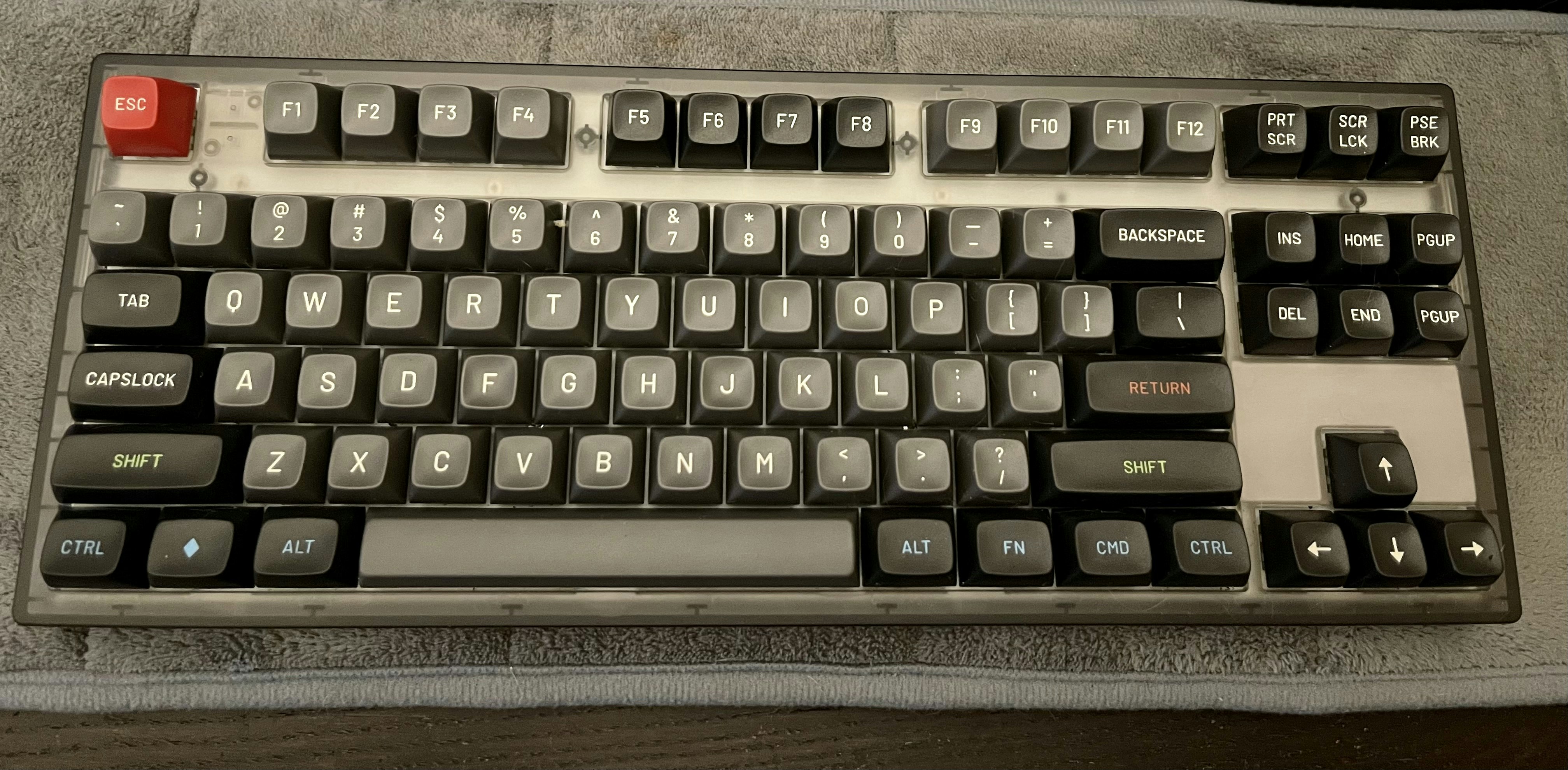 Flesports MK870 TKL Hot-Swappable Mechanical Keyboard - Jet Black ...