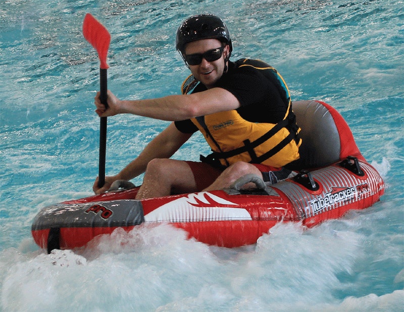 Tubetracker Pro XL Covered Steerable River Tube With Aluminum Paddles ...