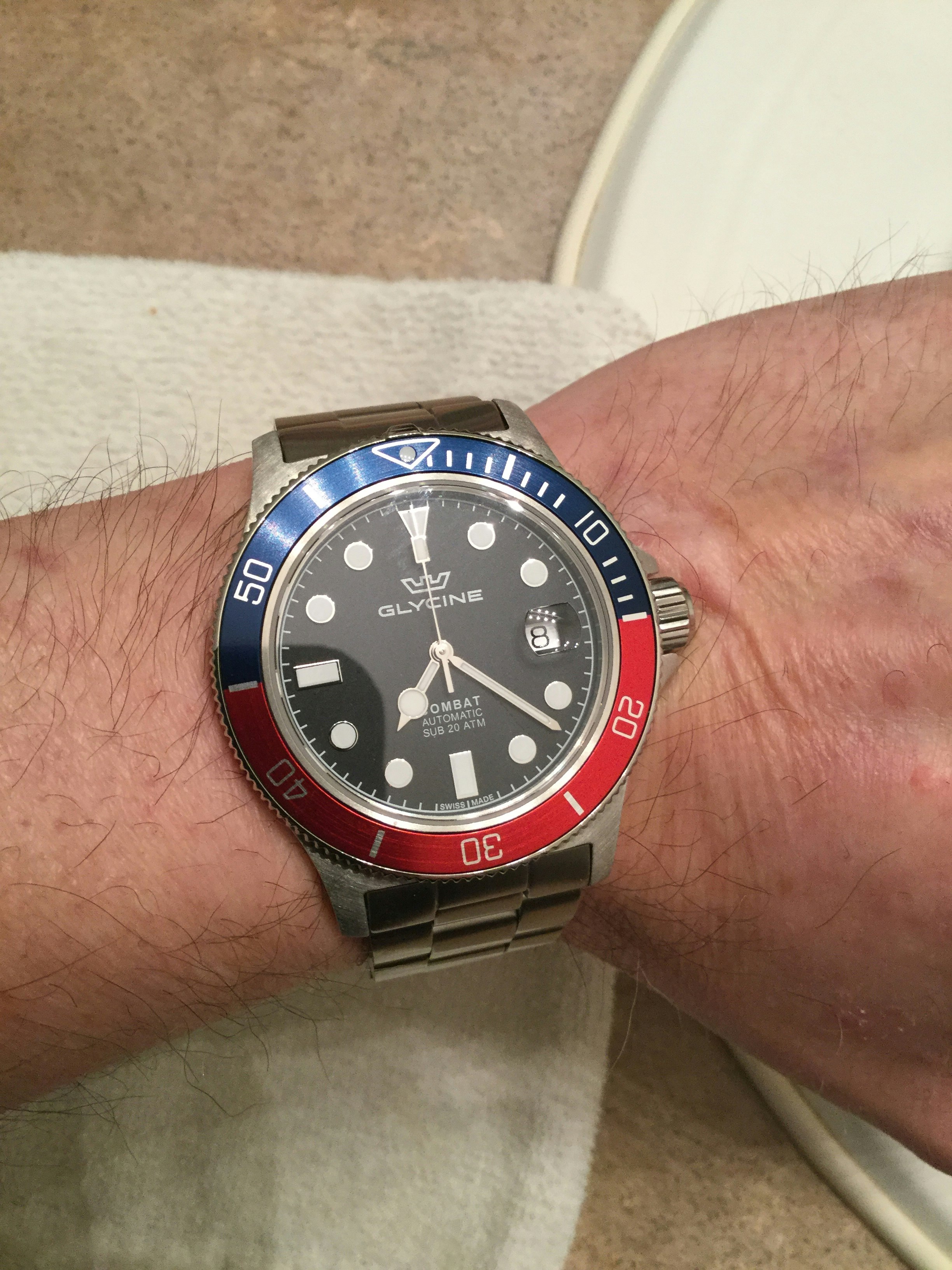 Drop + Glycine Combat Sub "Coffee" Automatic Watch | Watches | Drop