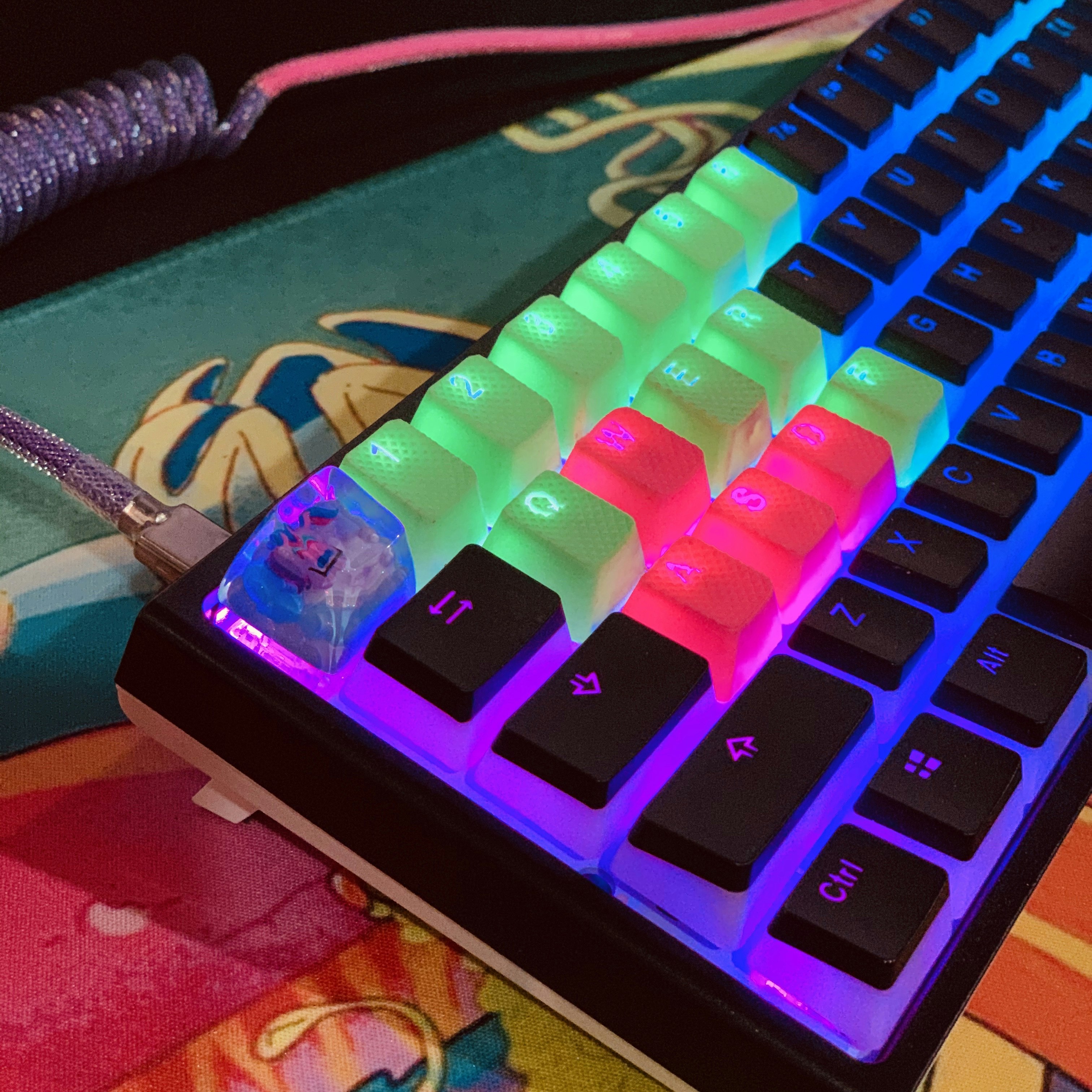 Dwarf Factory Fluffy Unicorn Artisan Keycap | Mechanical Keyboards ...