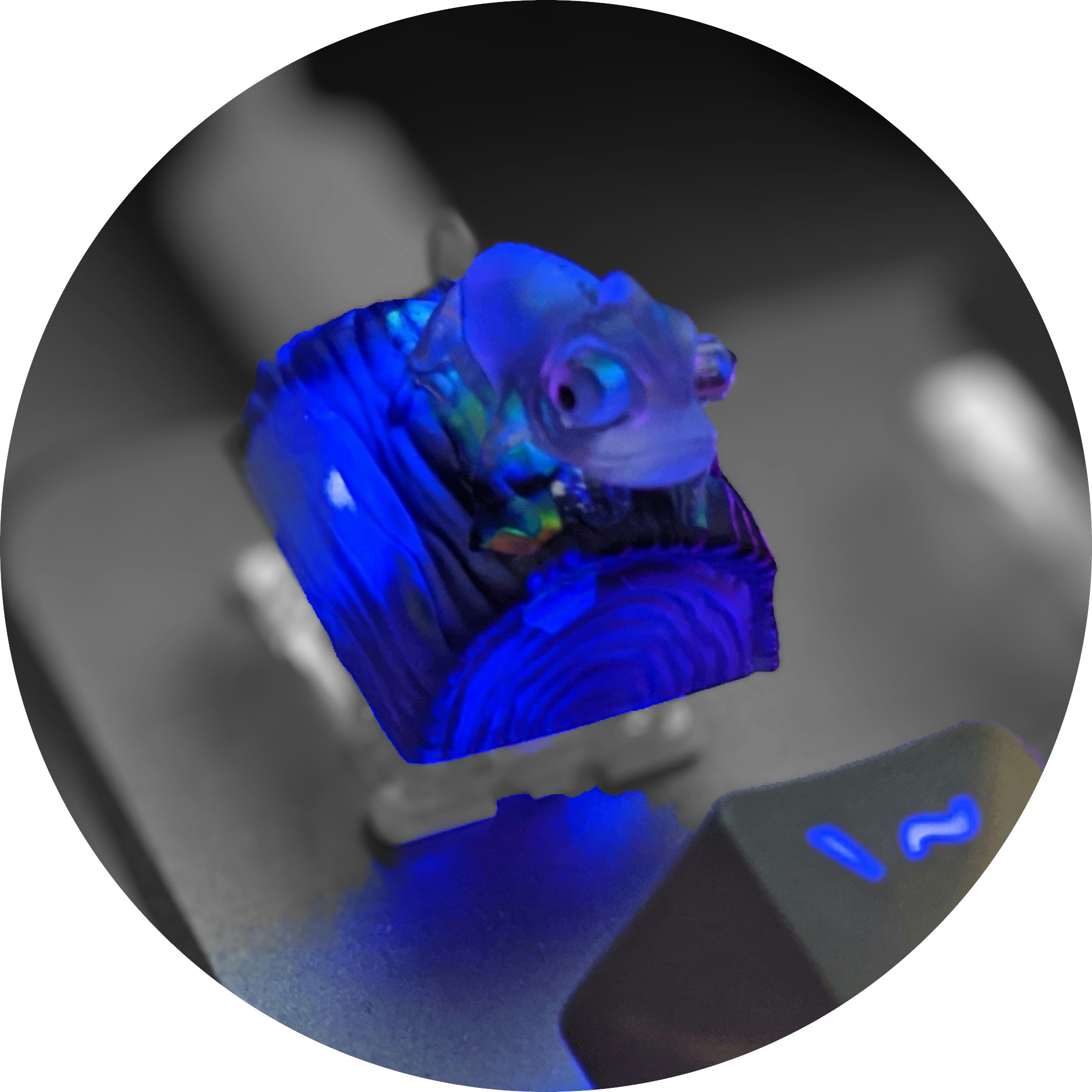 The Eye Key Chameleon Artisan Keycap - Original - Glow in the Dark ...