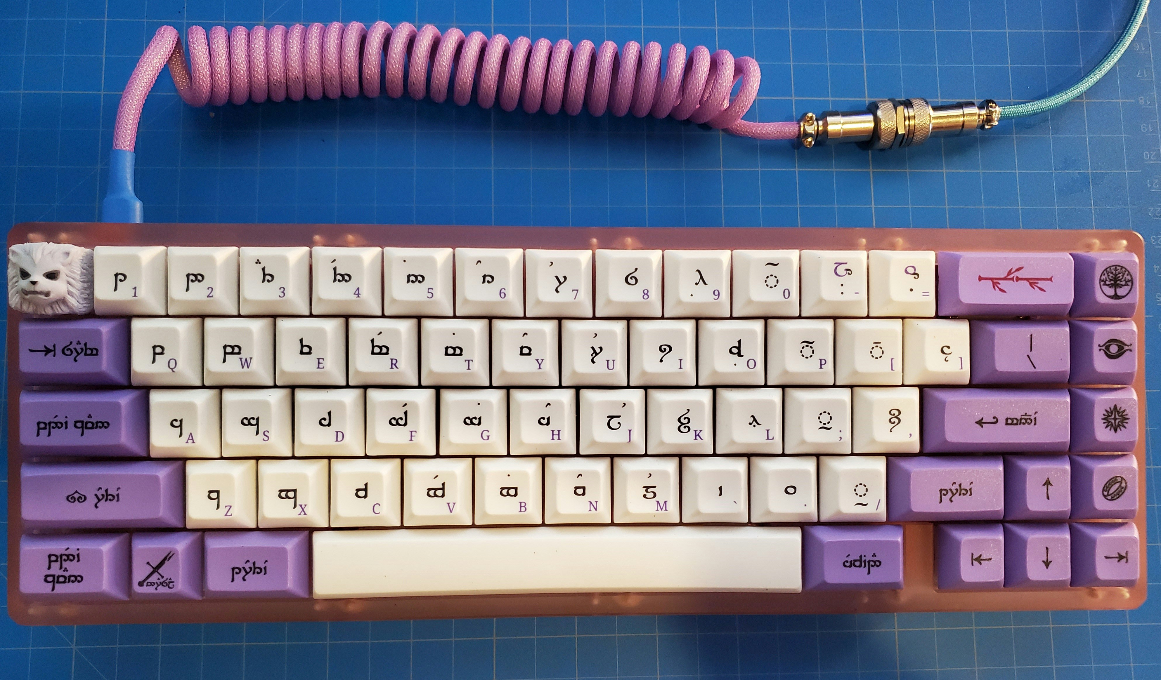 Pink PC Noxary 268.2 with Elvish Matt30 Nerd DSA Keycaps | Drop