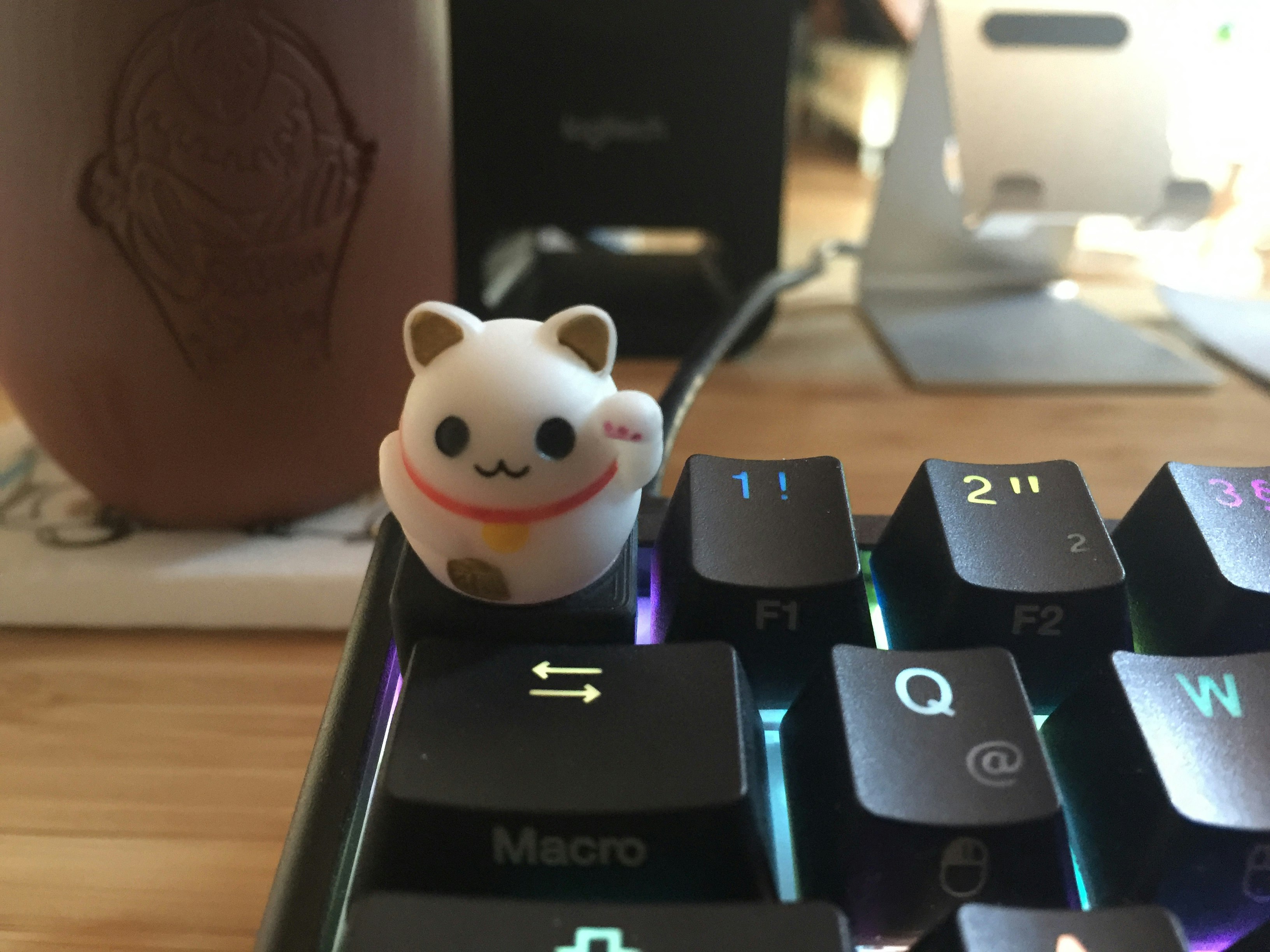 UniqueKeycaps Lucky Cat Artisan Keycap | Mechanical Keyboards | Keycaps ...