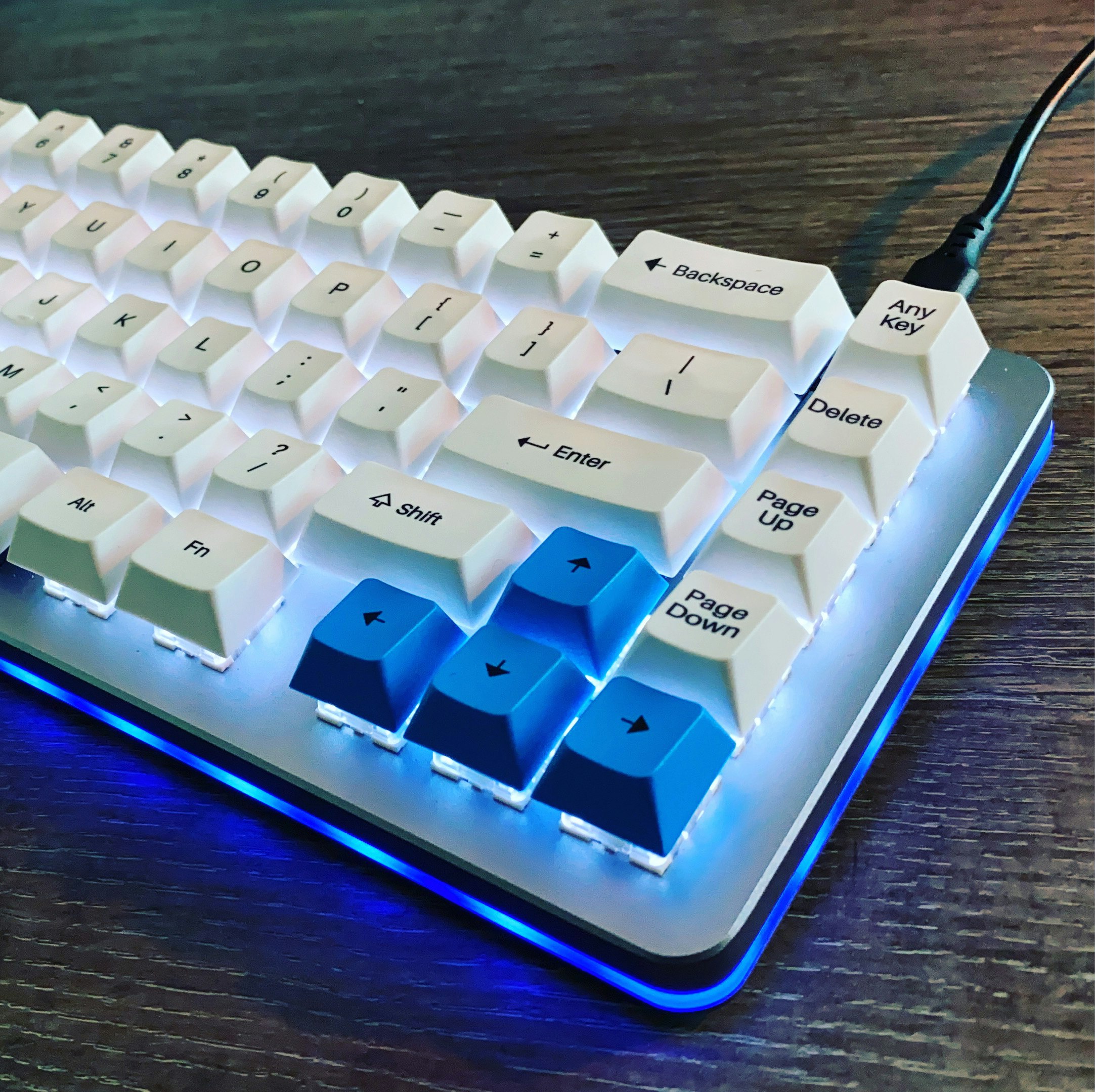 With Kono WhiteFox keycaps | Drop