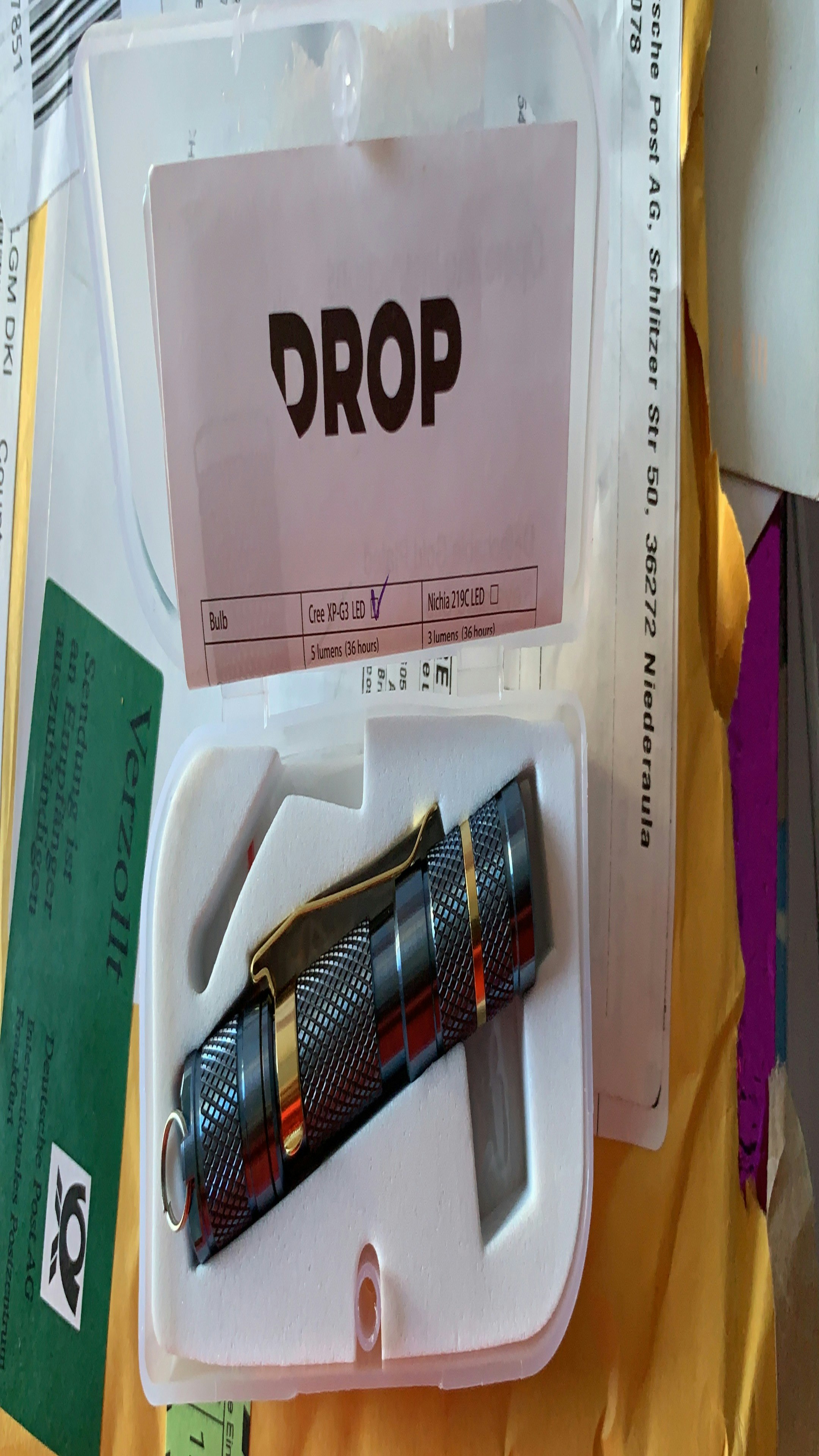 Drop Blue Titanium AAA Flashlight Photos | Drop (formerly Massdrop)