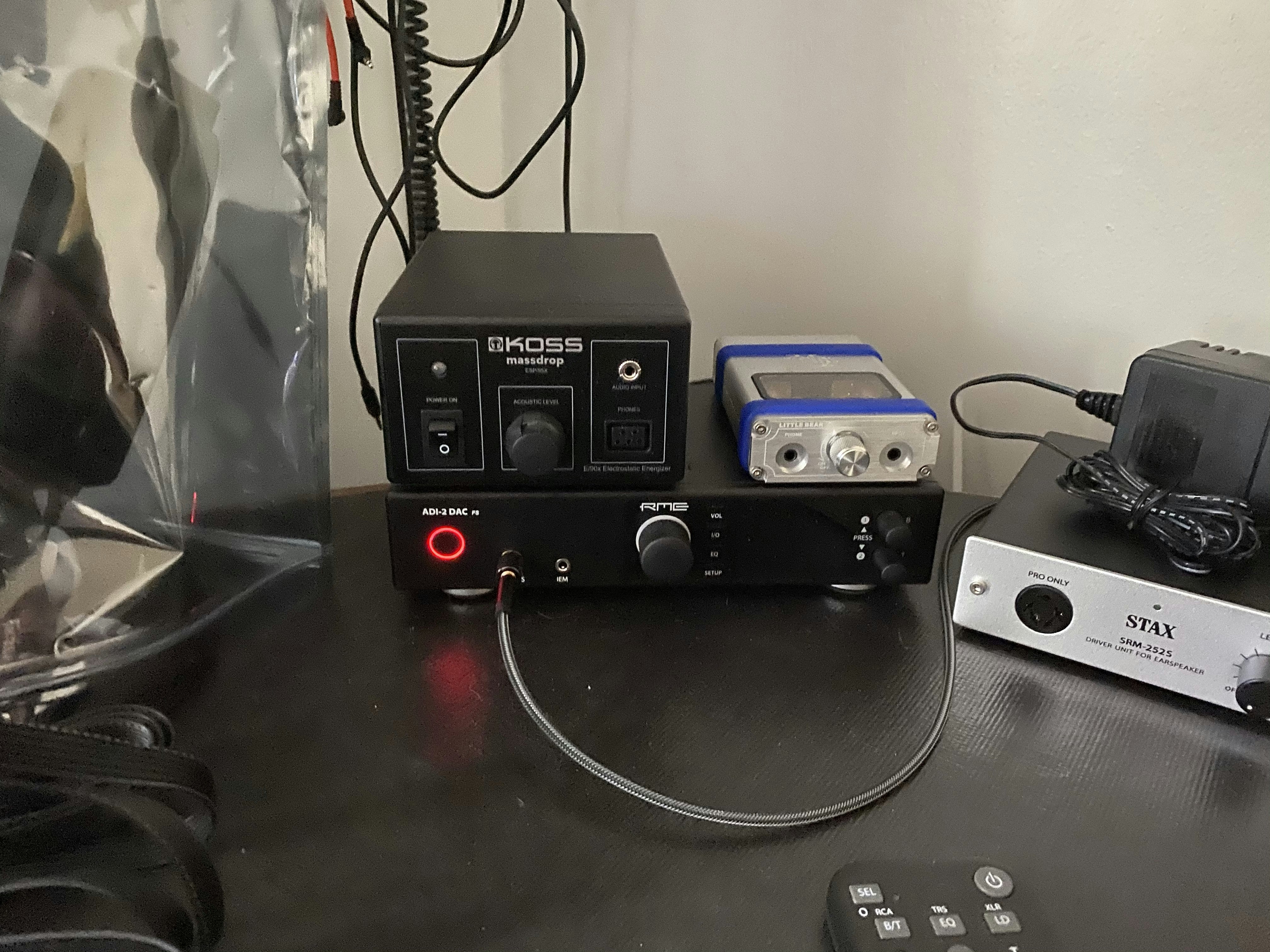 Koss E90 reinstalled to replace the Stax SRM-252s(the Stax energizer is ...