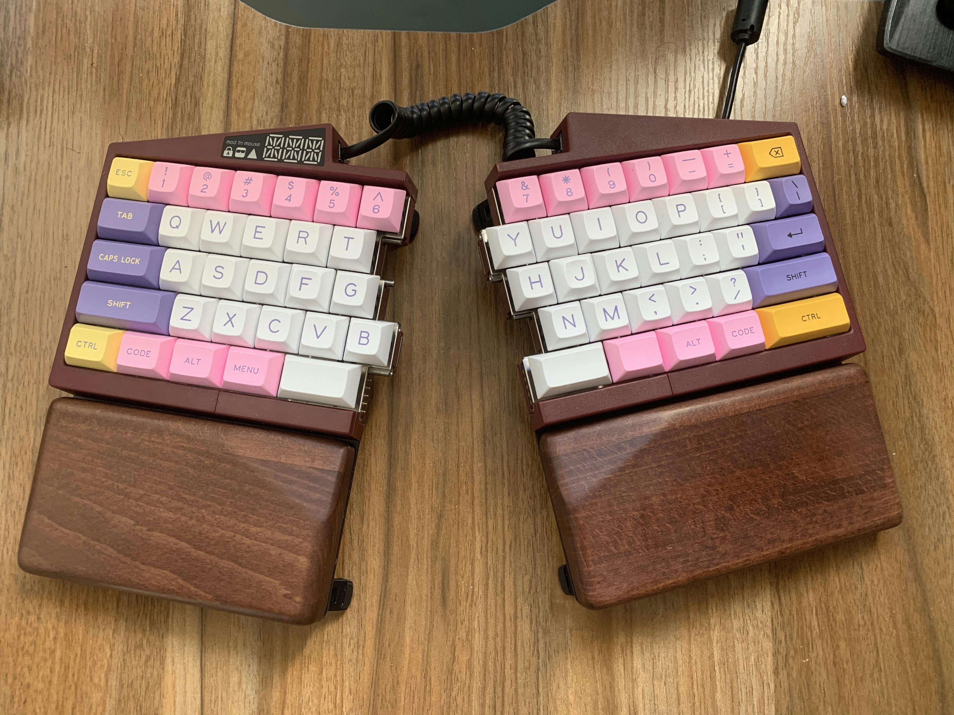 Ultimate Hacking Keyboard with alphas and text mods, using custom ...