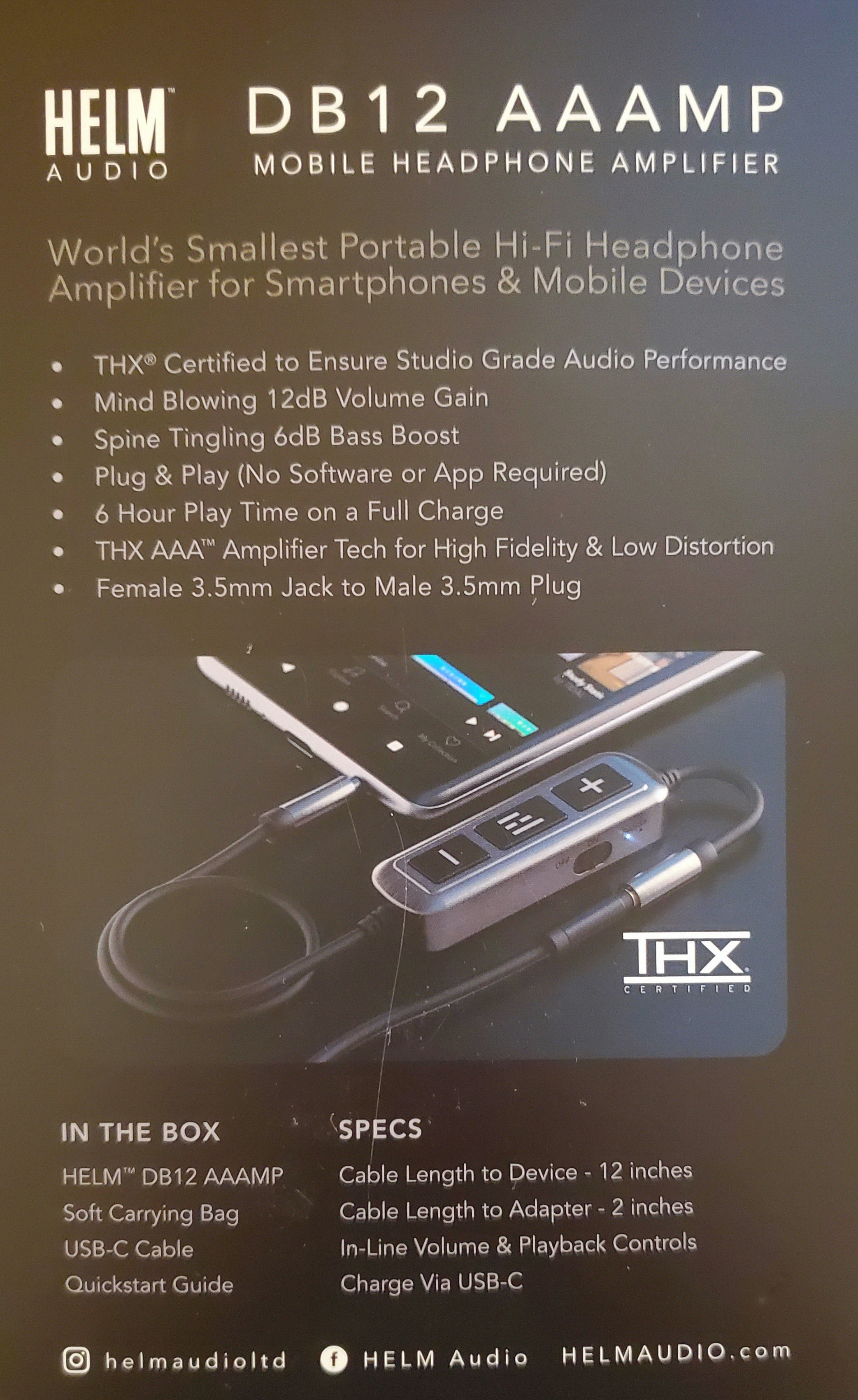 HELM Audio DB12 AAAMP THX Amp | Audiophile | Amps | Portable Amps | Drop