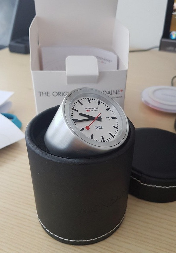 Mondaine Railways Tube Desk Clock | Watches | Drop