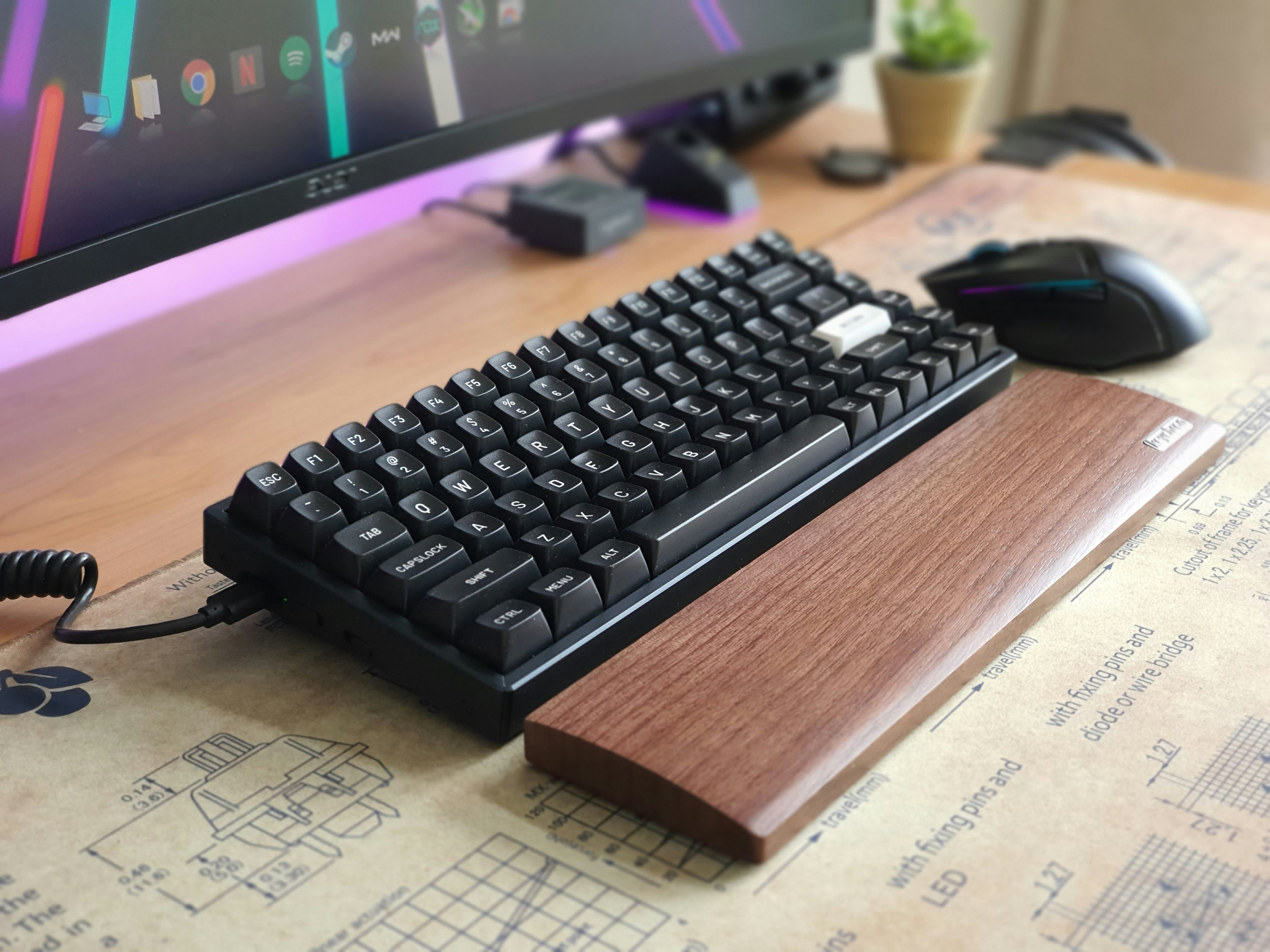 Drop MT3 White-on-Black Keycap Set - Ortho Kit | Mechanical Keyboards ...