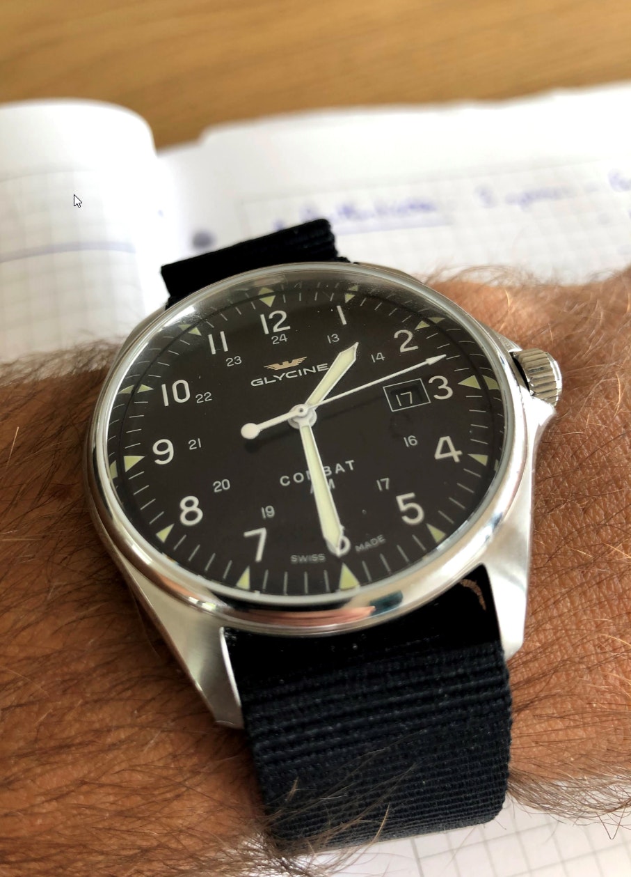 Glycine Combat 6 Classic Automatic Watch | Watches | Pilot Watches | Drop