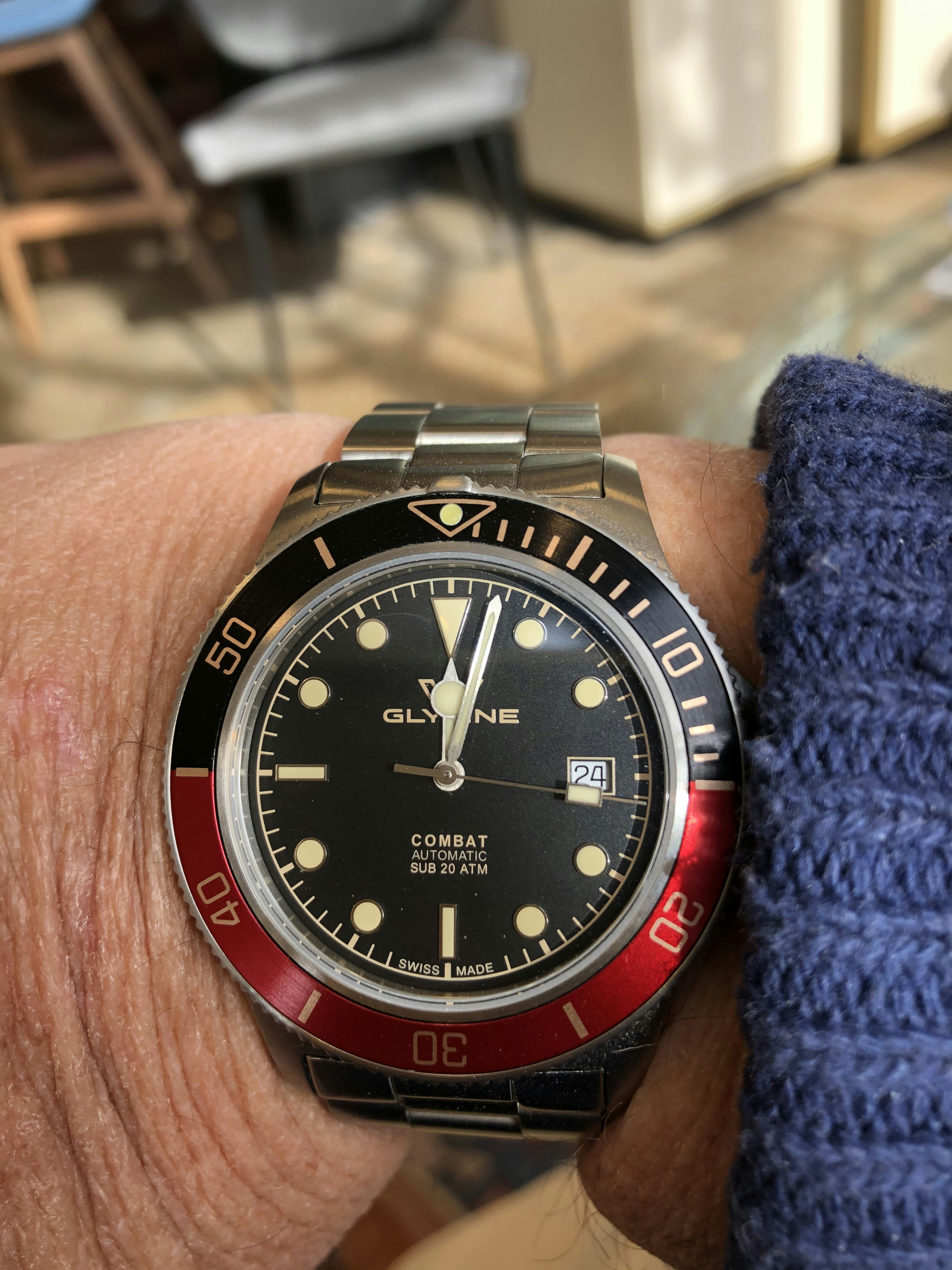 Drop + Glycine Combat Sub "Coffee" Automatic Watch | Watches | Drop
