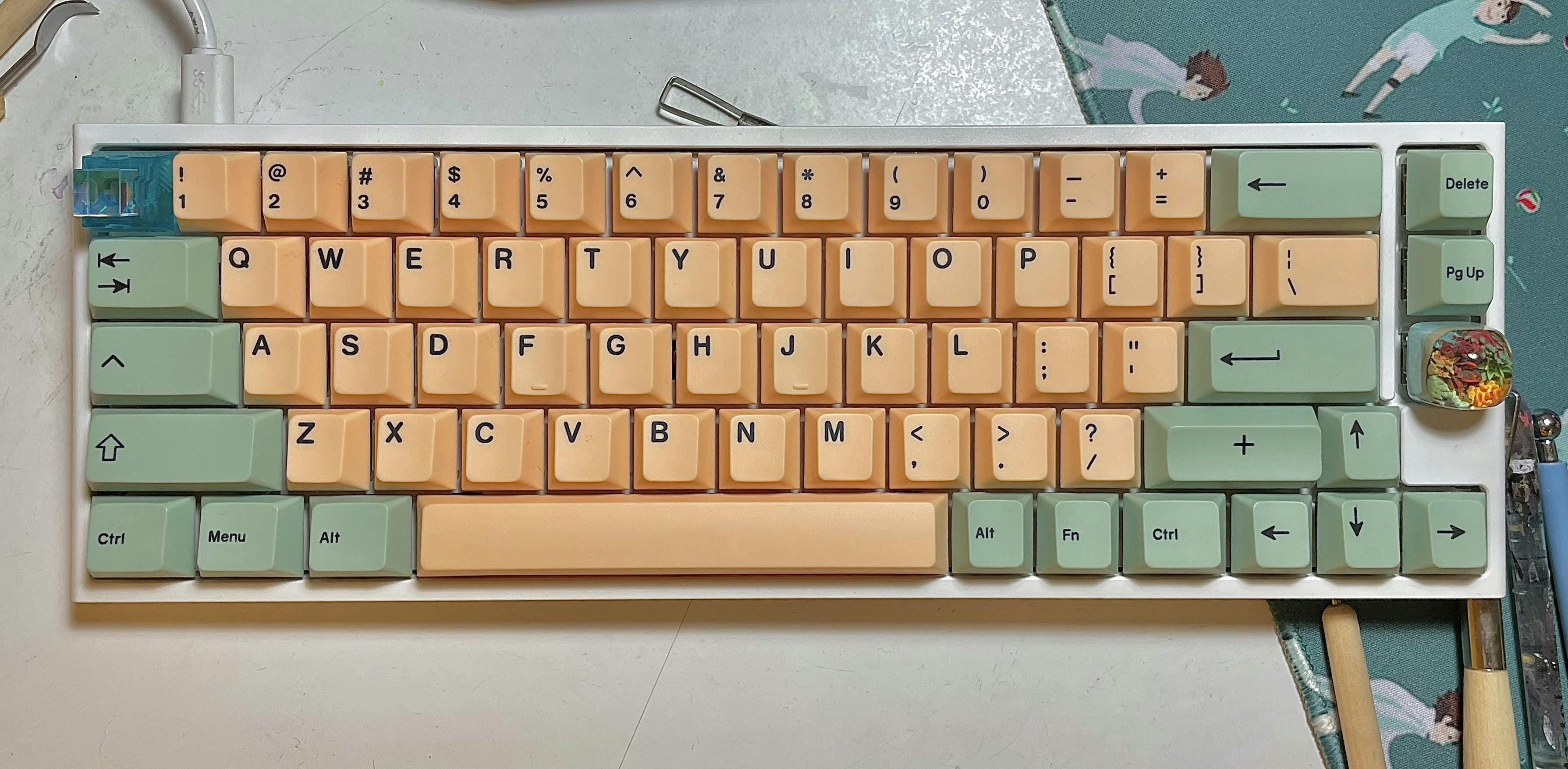 Artifact Bloom Series Keycap Set: Matcha Mango | Mechanical Keyboards ...