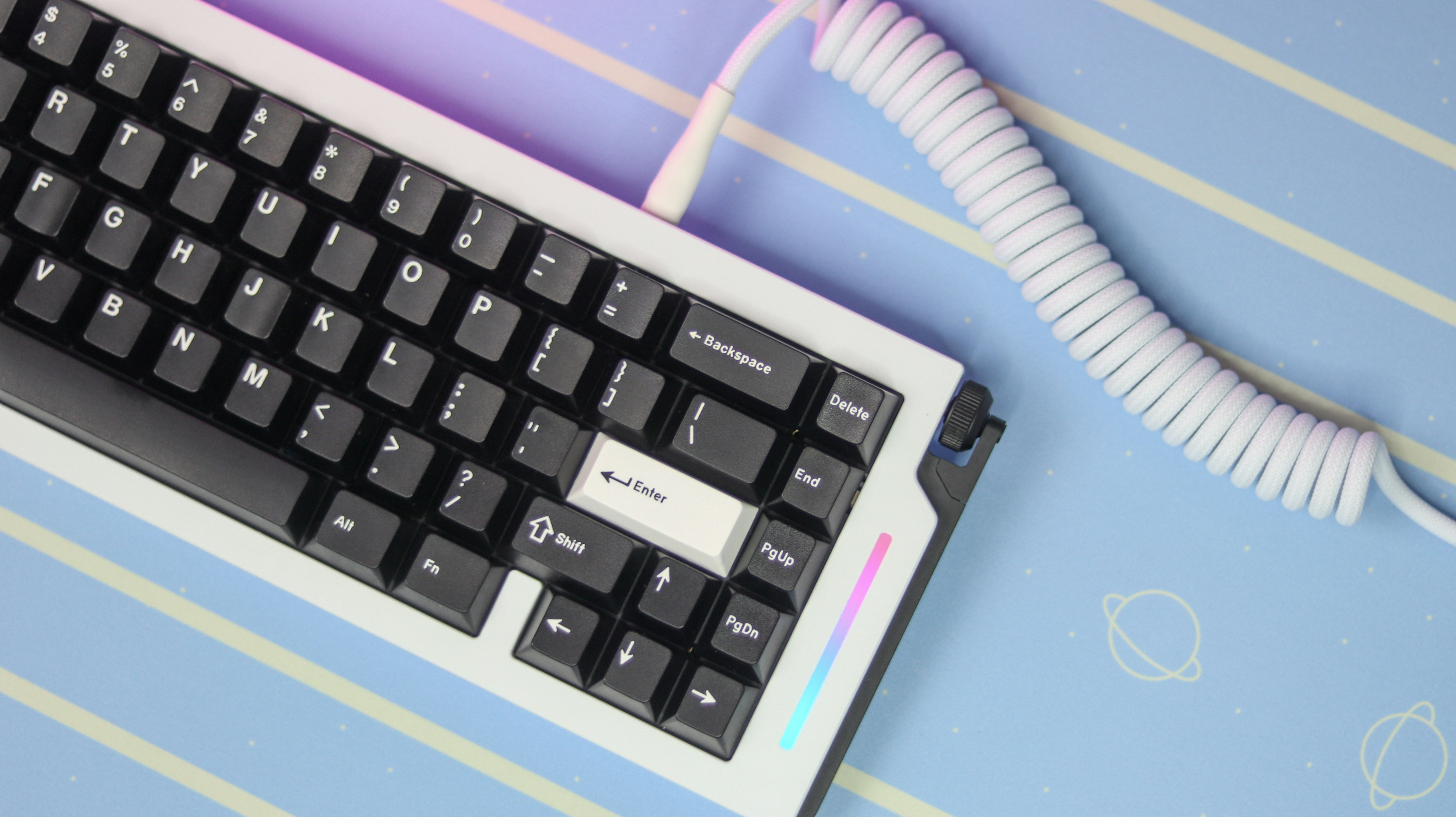 Drop GMK White-On-Black Custom Keycap Set | Doubleshot ABS | Drop