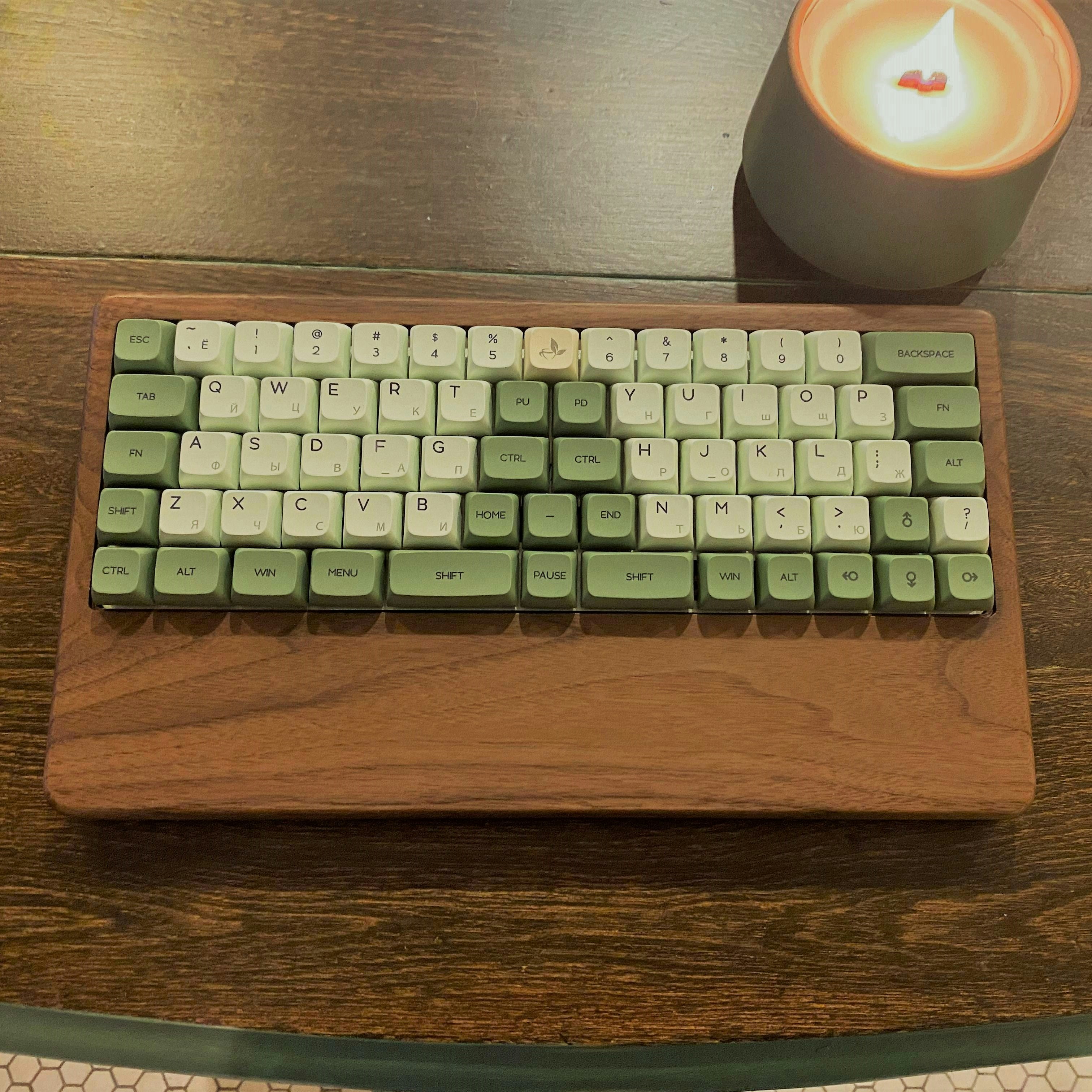 GKs XDA V2 Dye-Subbed PBT Matcha Keycap Set | XDA Profile Keycaps | Drop