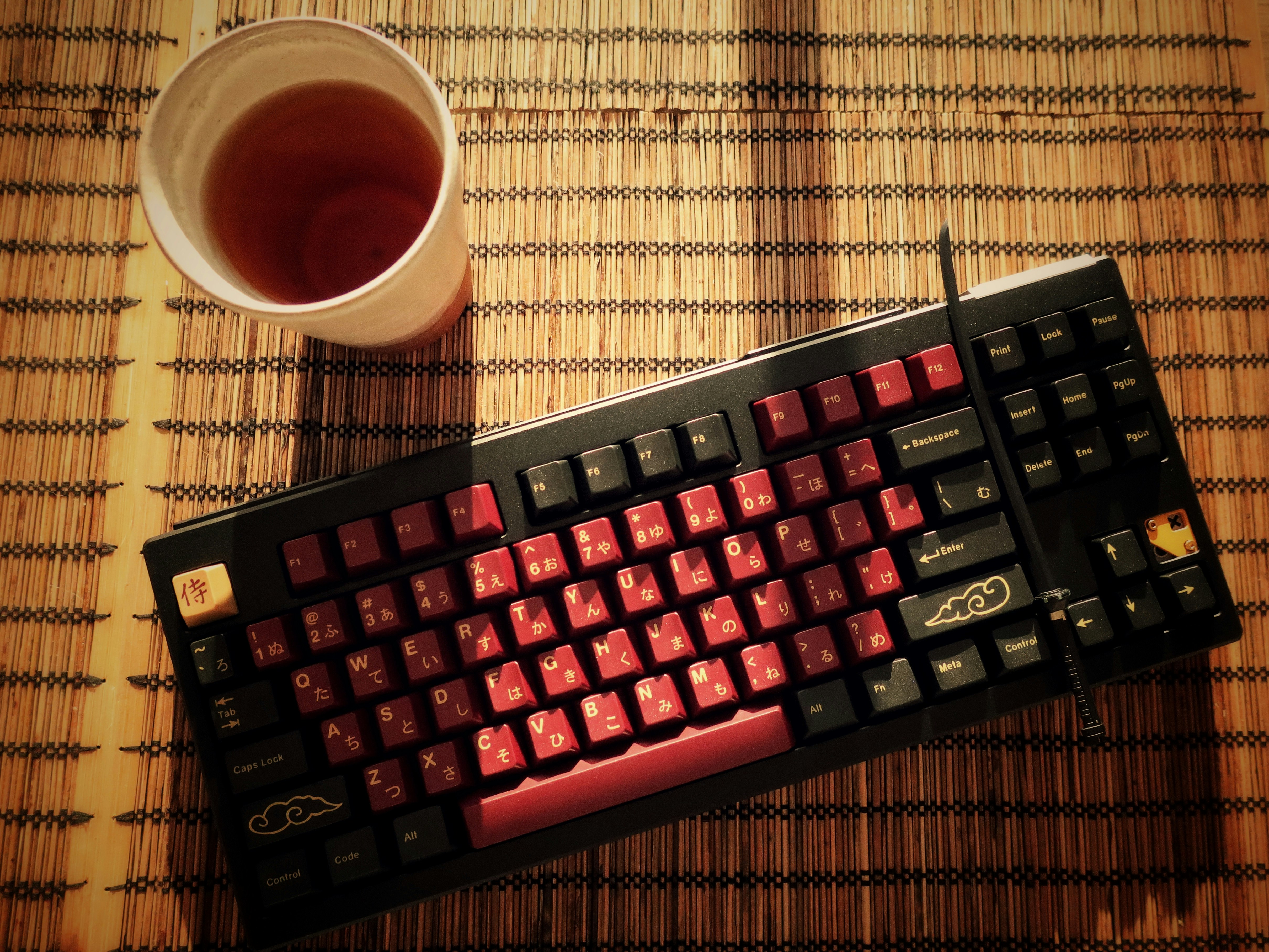 Drop + RedSuns GMK Red Samurai Keycap Set | Doubleshot ABS