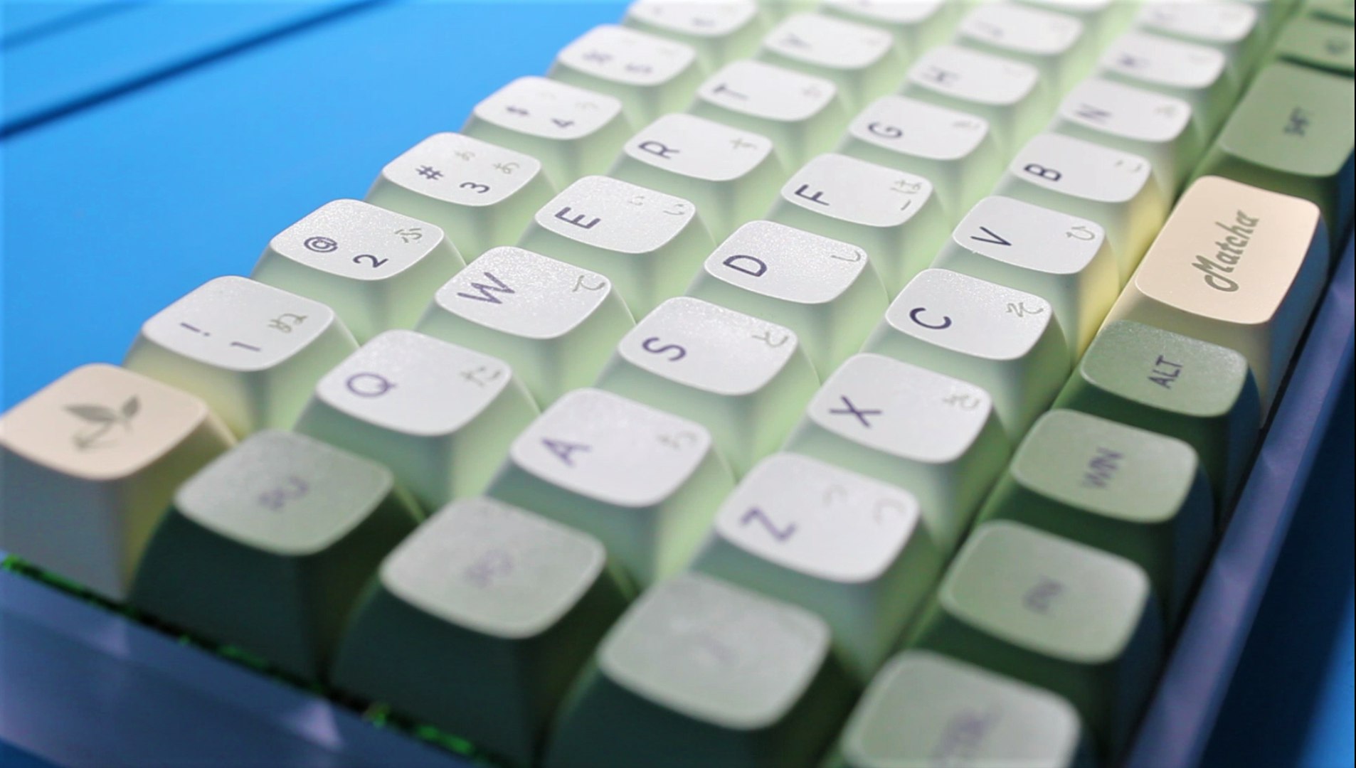 preonic with matcha keycaps | Drop