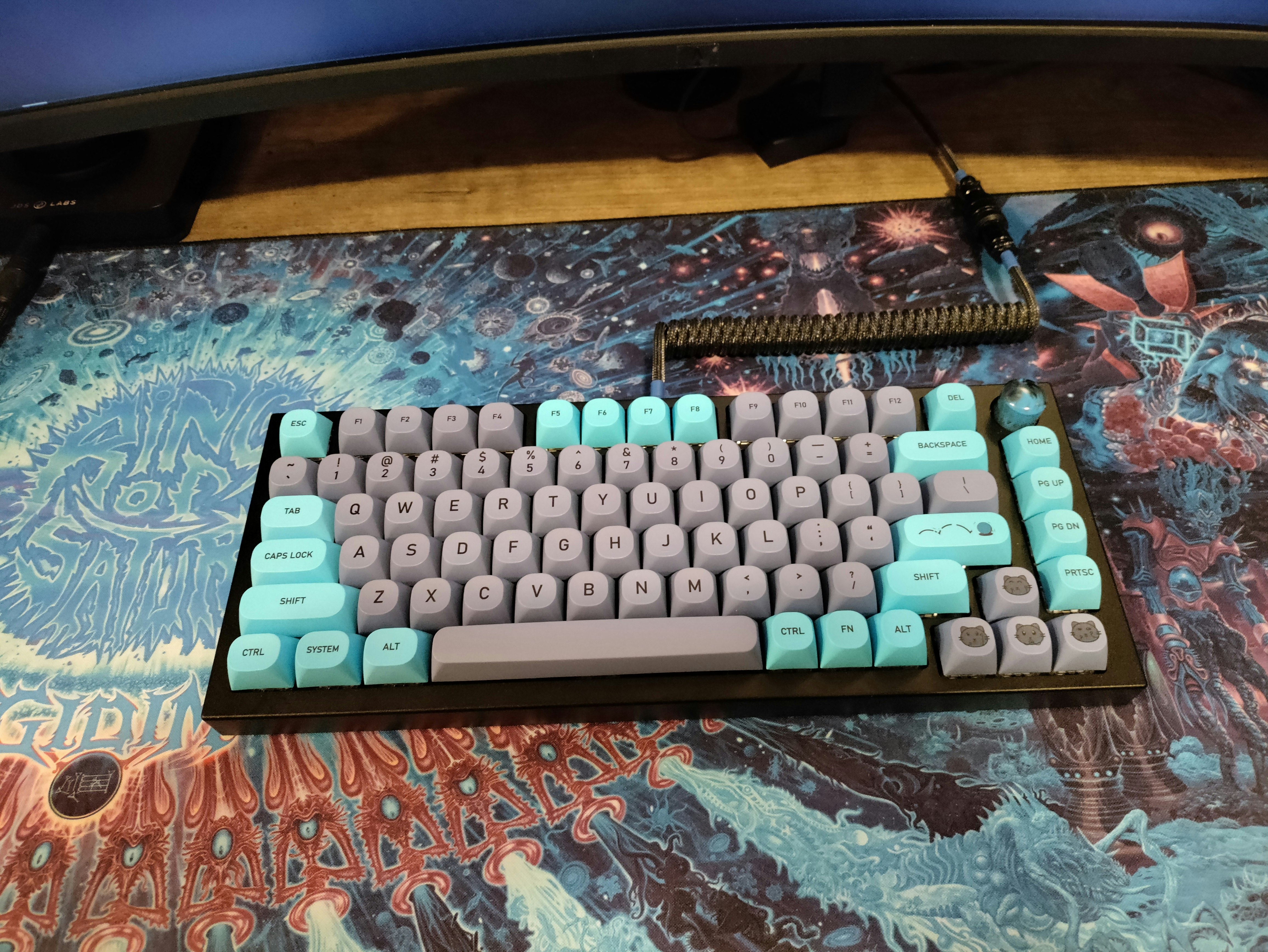 IDOBAO MA Blue Cat PBT Dye-Subbed Keycap Set | Mechanical Keyboards ...