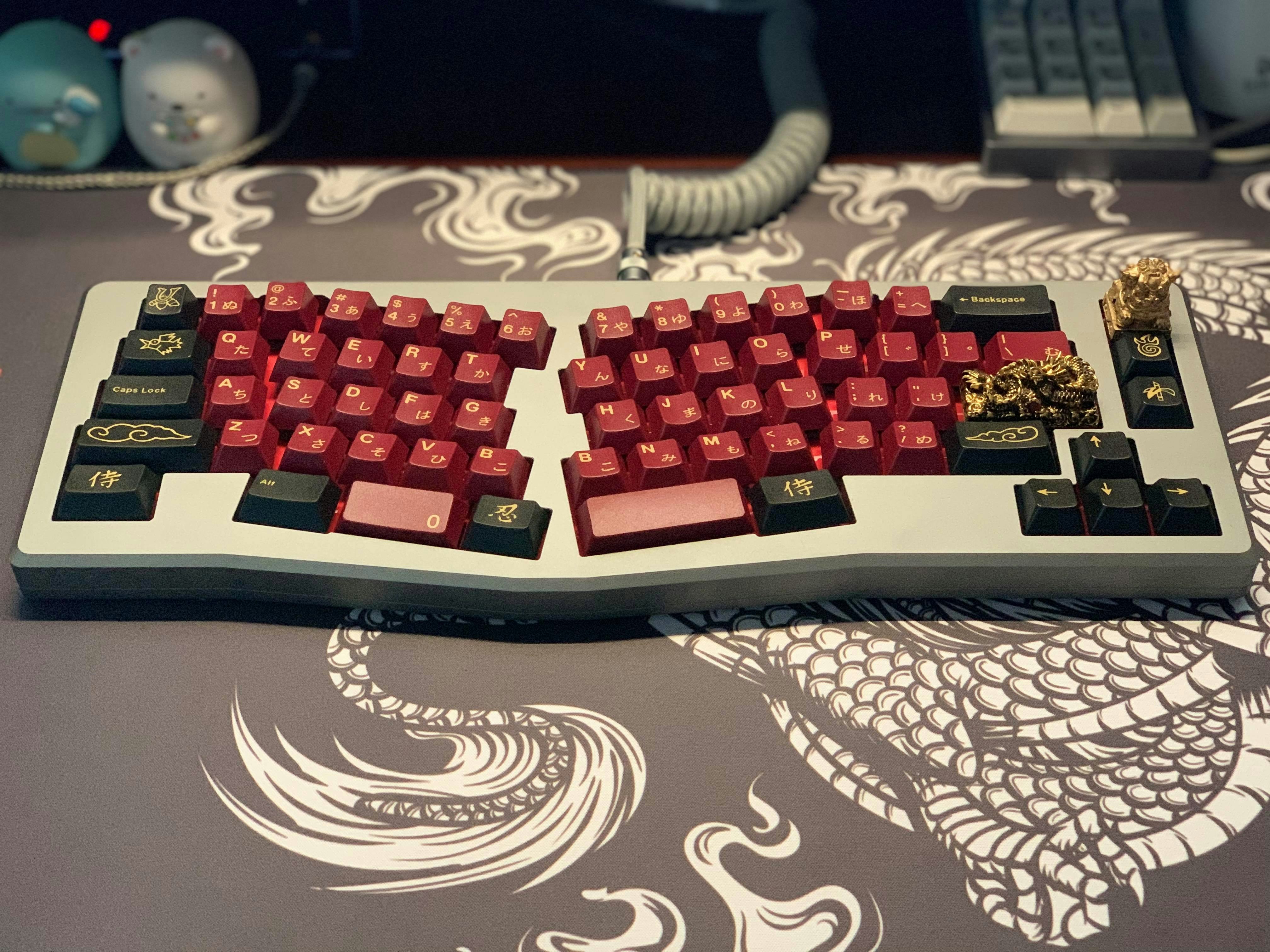 Drop + RedSuns GMK Red Samurai Custom Keycap Set | Doubleshot ABS ...