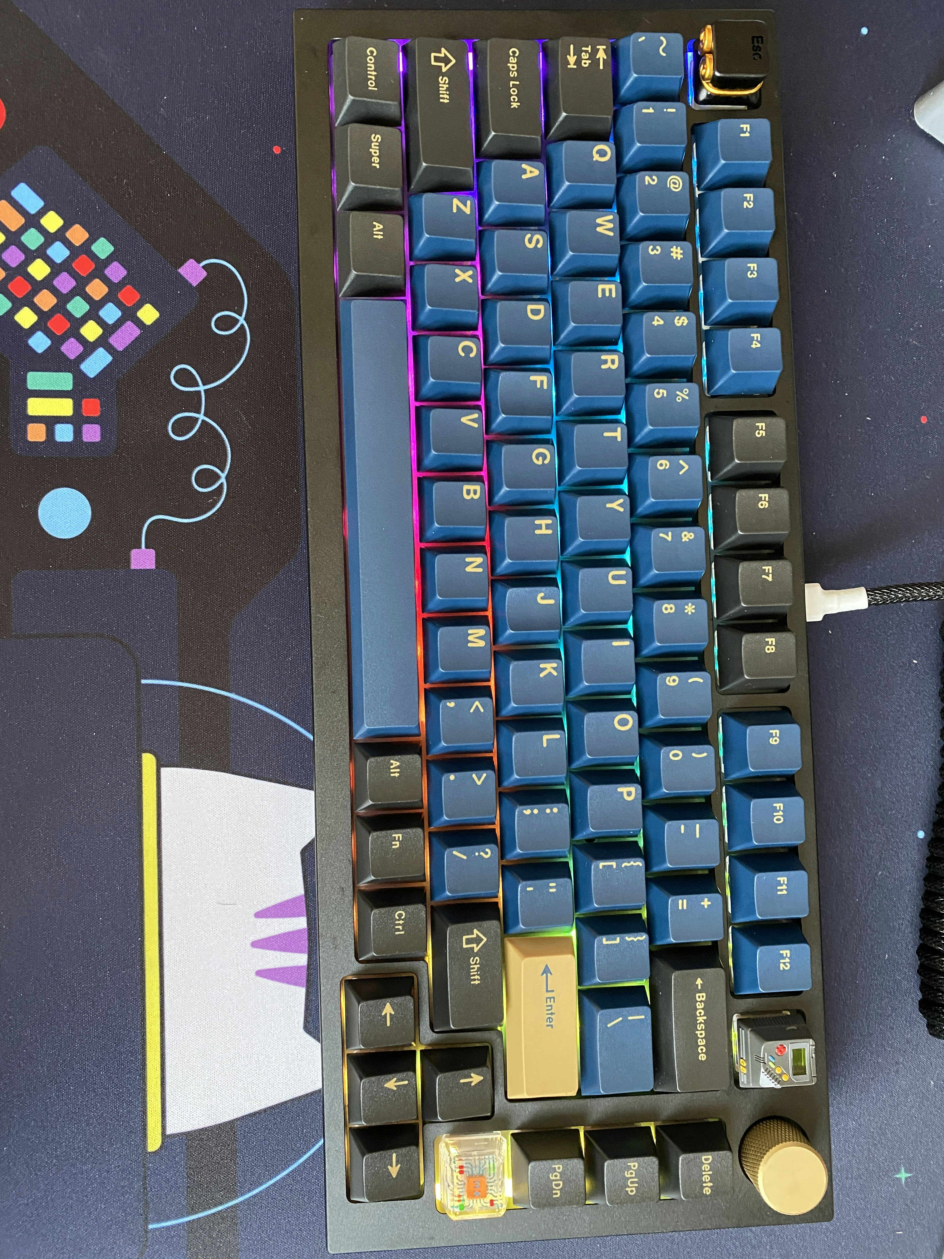 Drop + RedSuns GMK Blue Samurai Custom Keycap Set | Doubleshot ABS | Drop