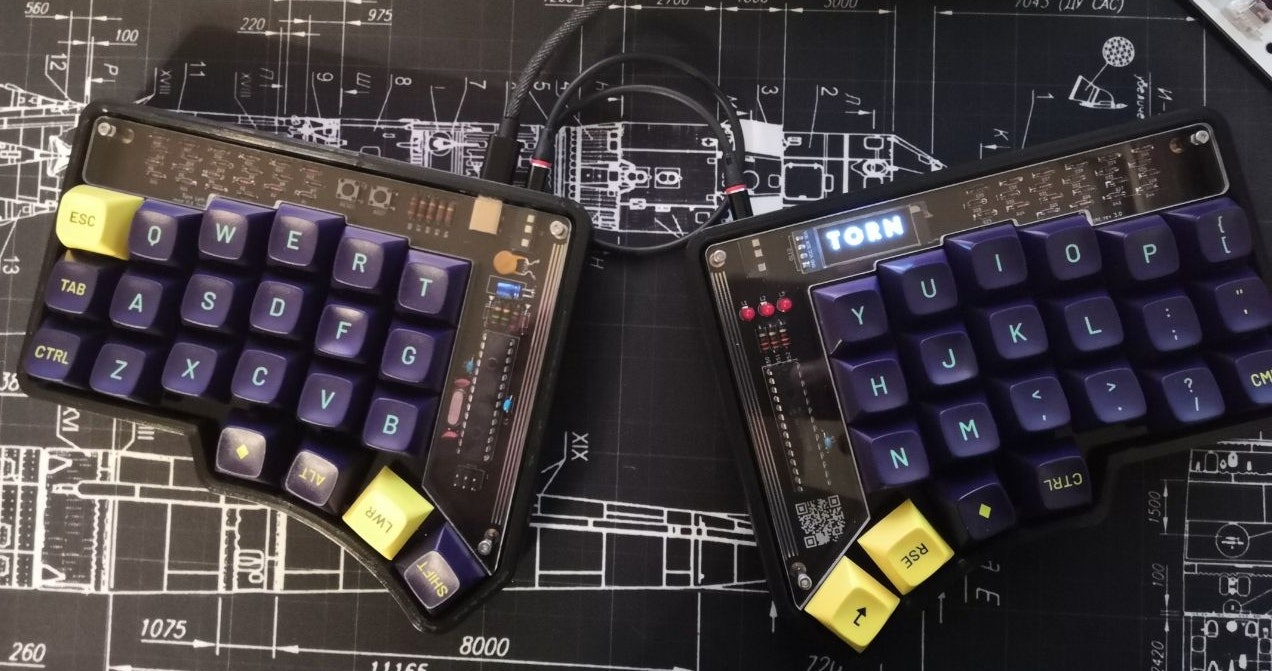 Torn Keyboard with Cyber keycaps | Drop