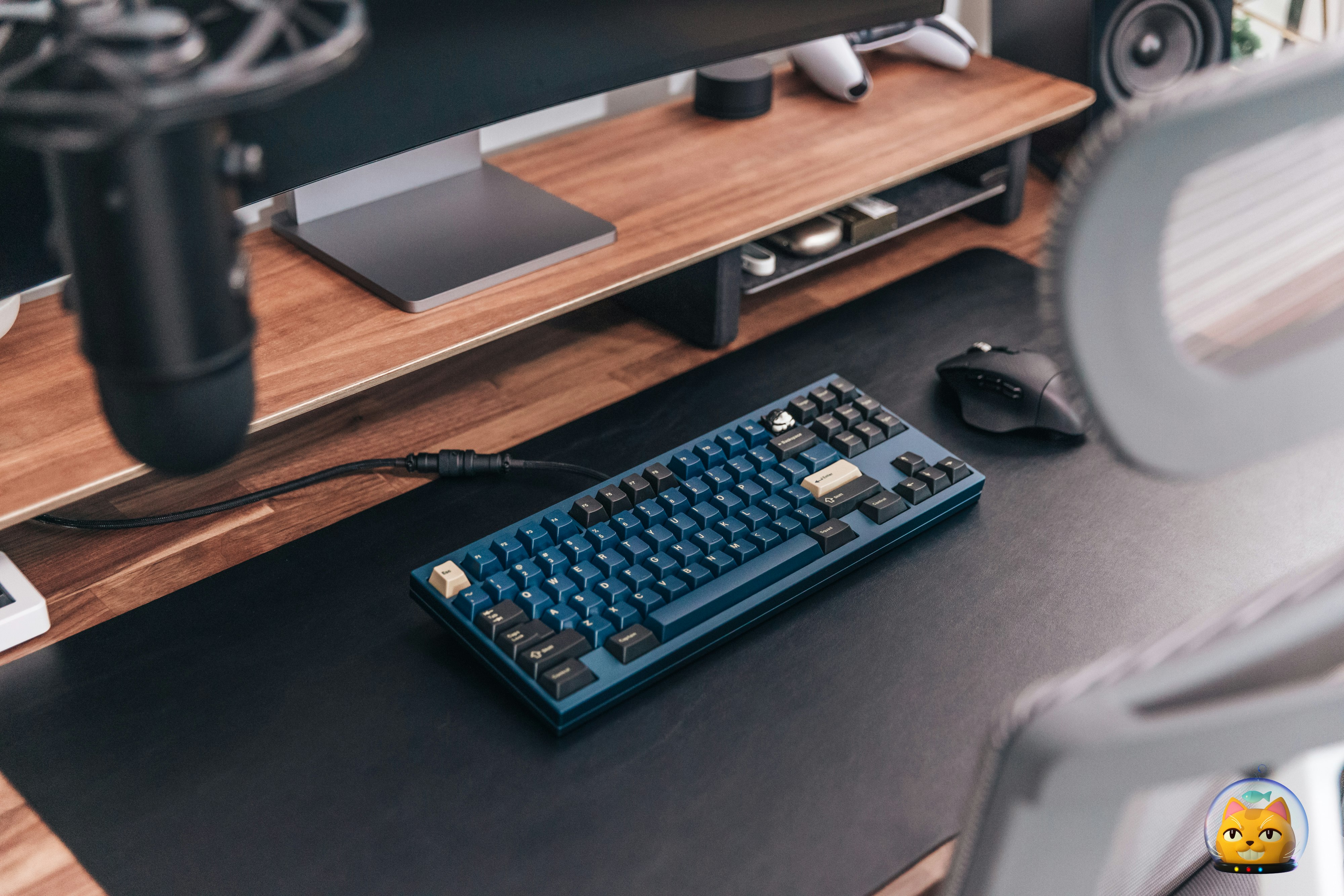 Drop + RedSuns GMK Blue Samurai Custom Keycap Set | Doubleshot ABS | Drop