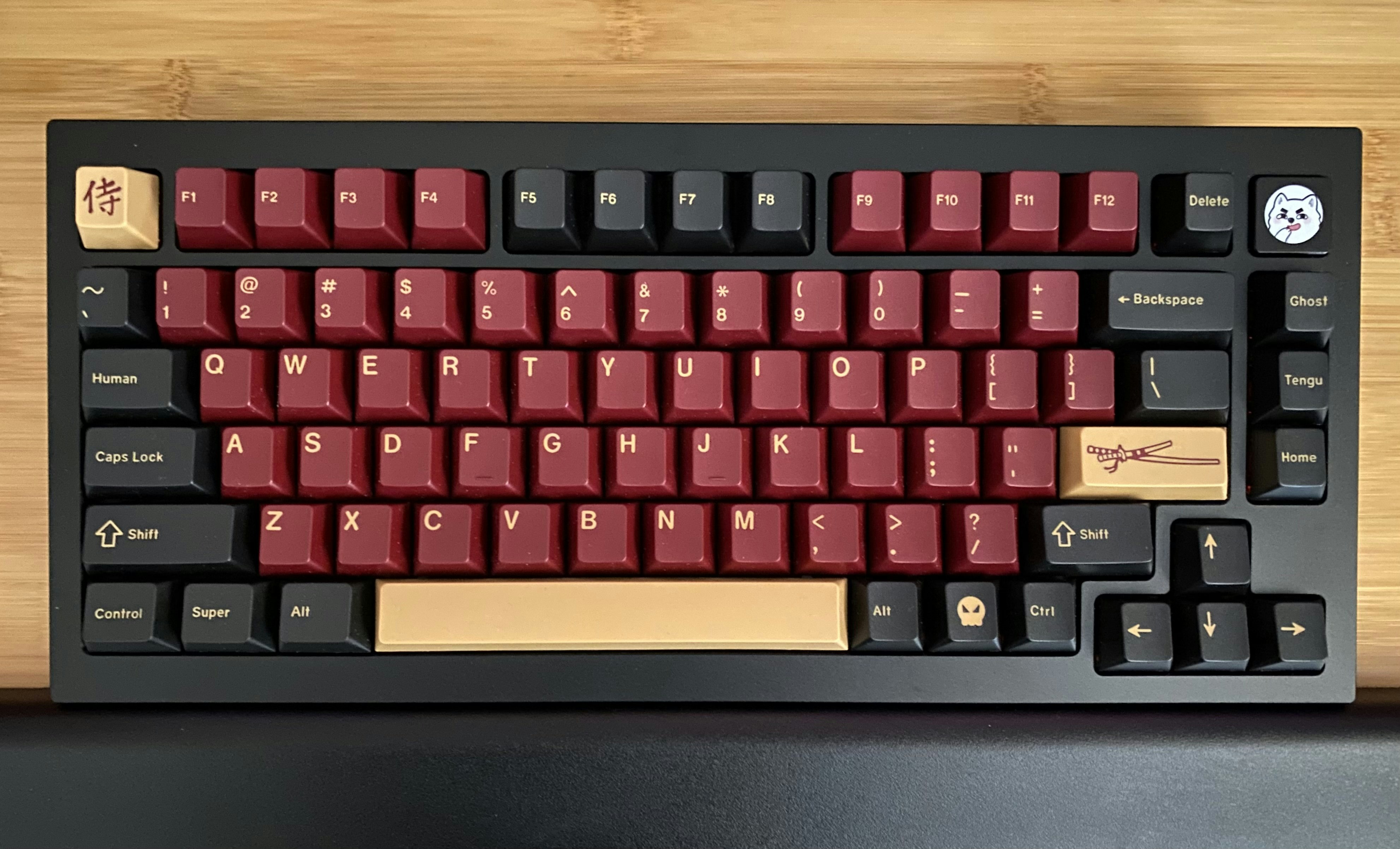 Drop + RedSuns GMK Red Samurai Custom Keycap Set | Doubleshot ABS ...