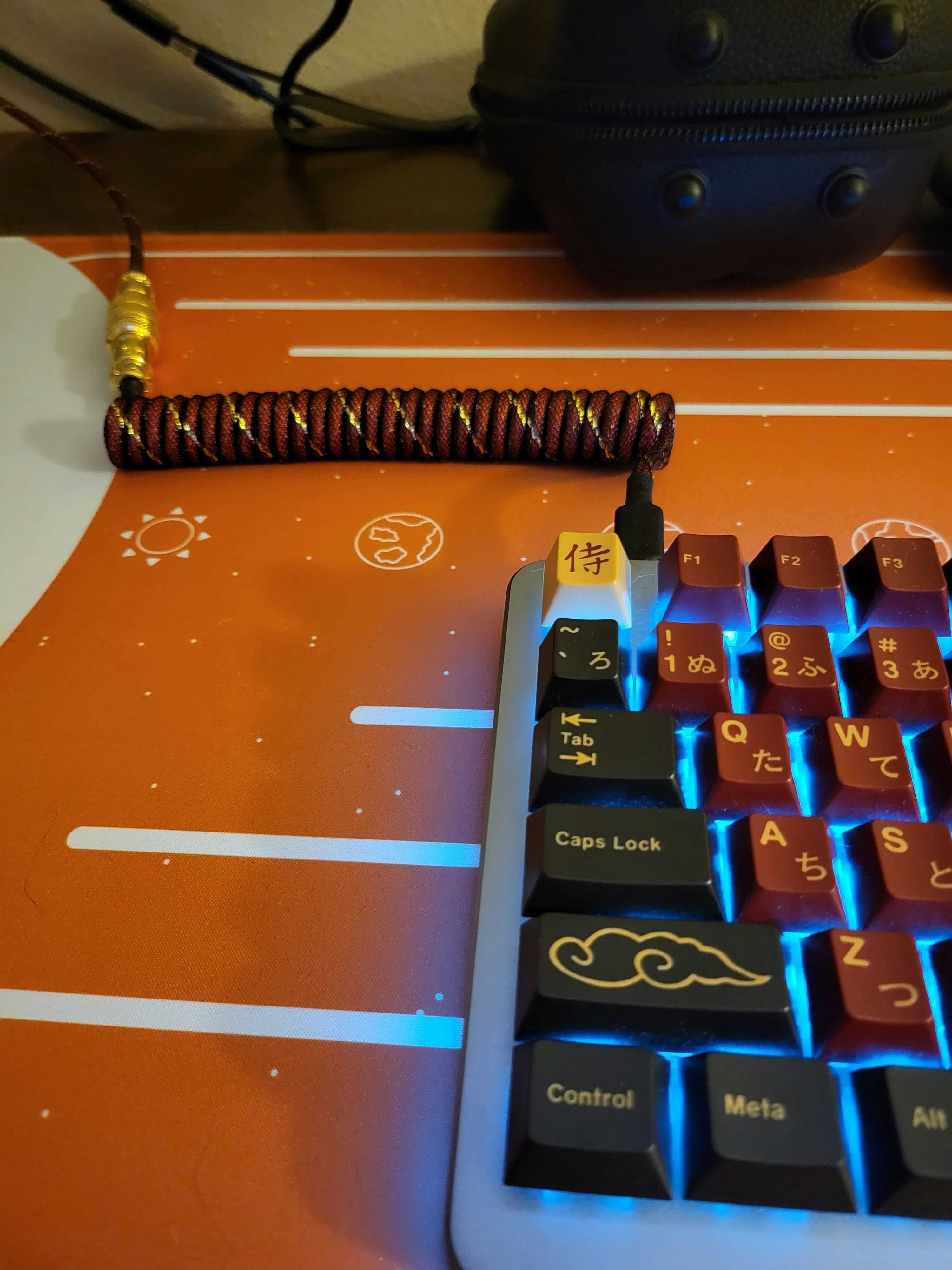 Mechcables Red Samurai Custom Coiled Aviator USB Cable | Mechanical ...