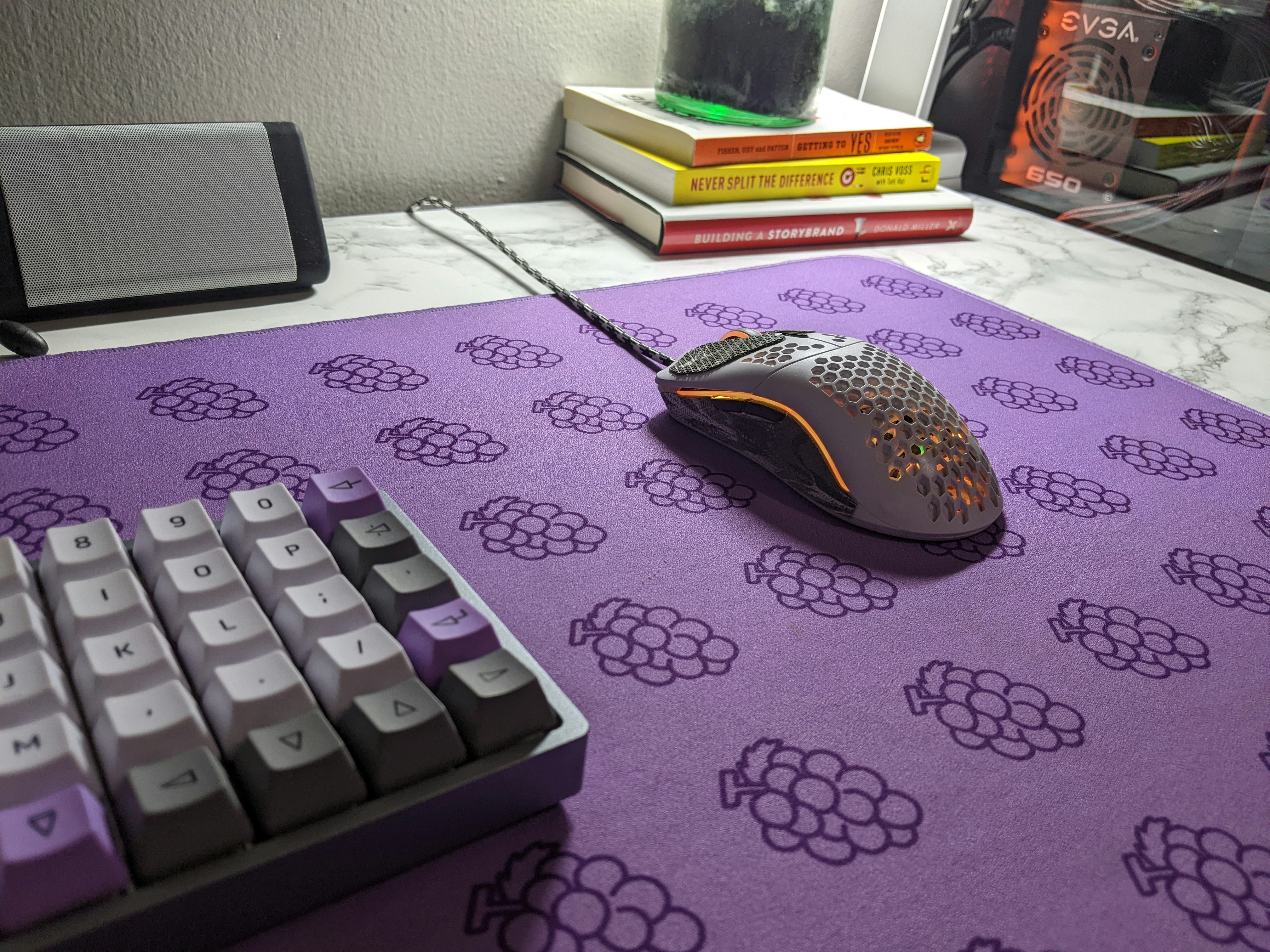 Preonic in grey (Acute keycap set) and Glorious Model O (custom ...