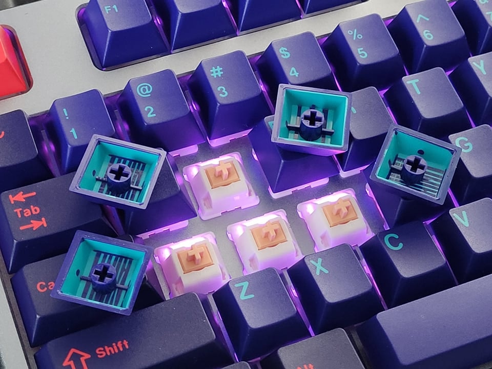 Invyr Holy Pandas and GMK Cyberdeck keycaps. | Drop