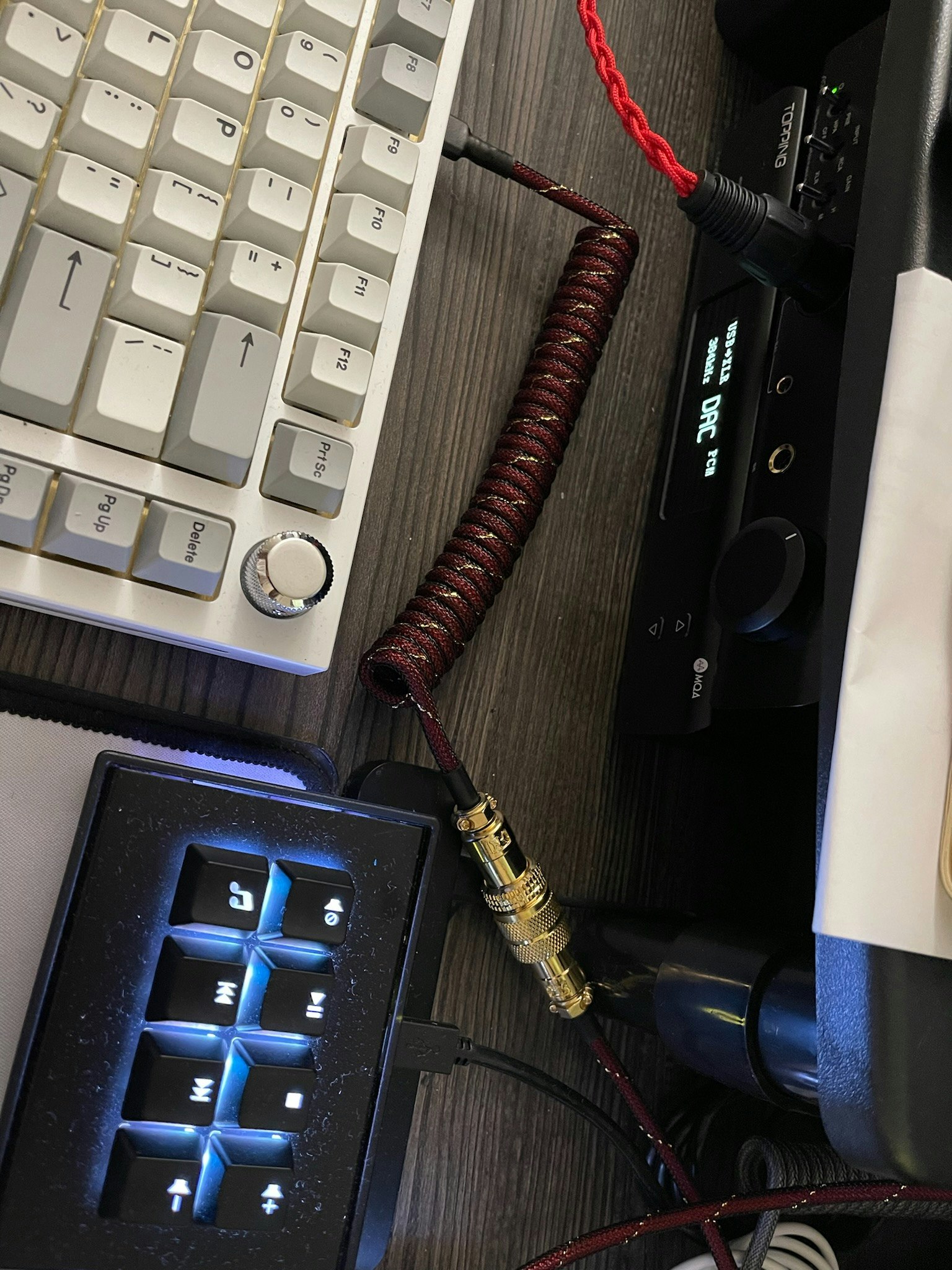 Mechcables Red Samurai Custom Coiled Aviator USB Cable | Mechanical ...