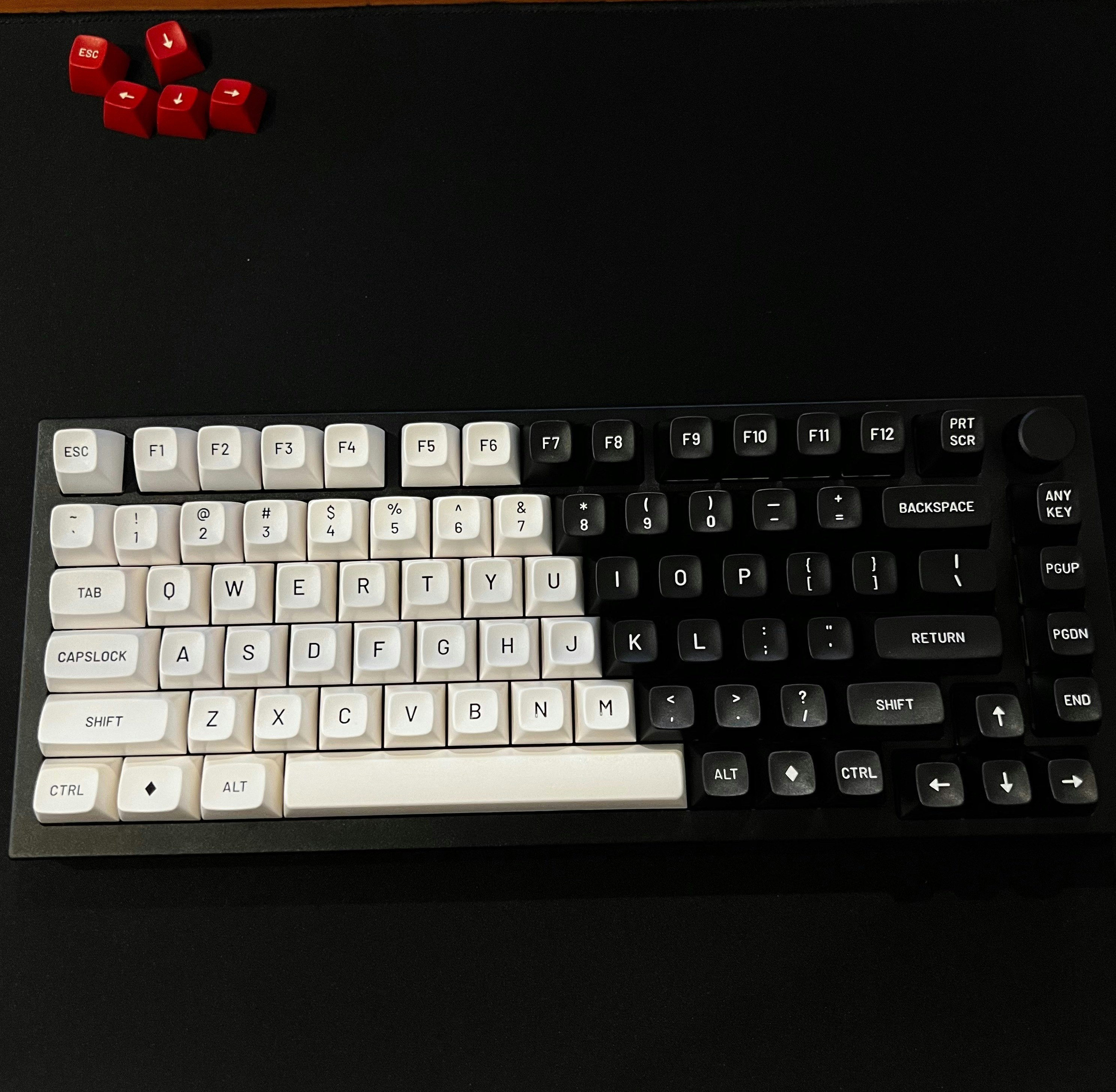 Drop MT3 Black-on-White Keycap Set | Doubleshot ABS