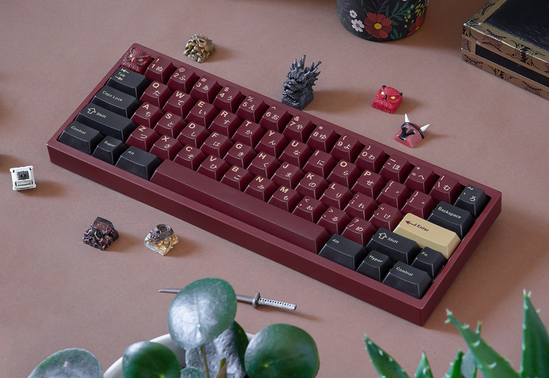 Drop + RedSuns GMK Red Samurai Custom Keycap Set | Doubleshot ABS ...