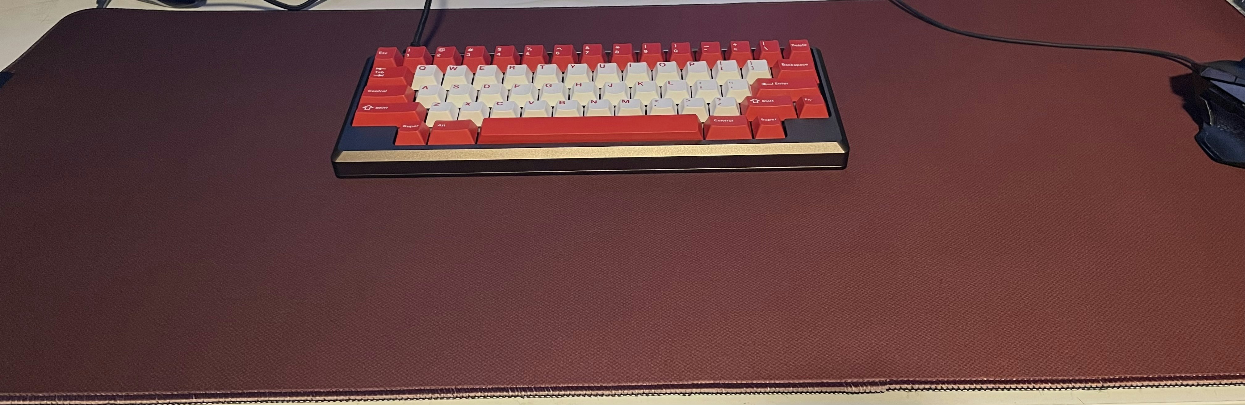 GMK Classic Red with a mat to match | Drop