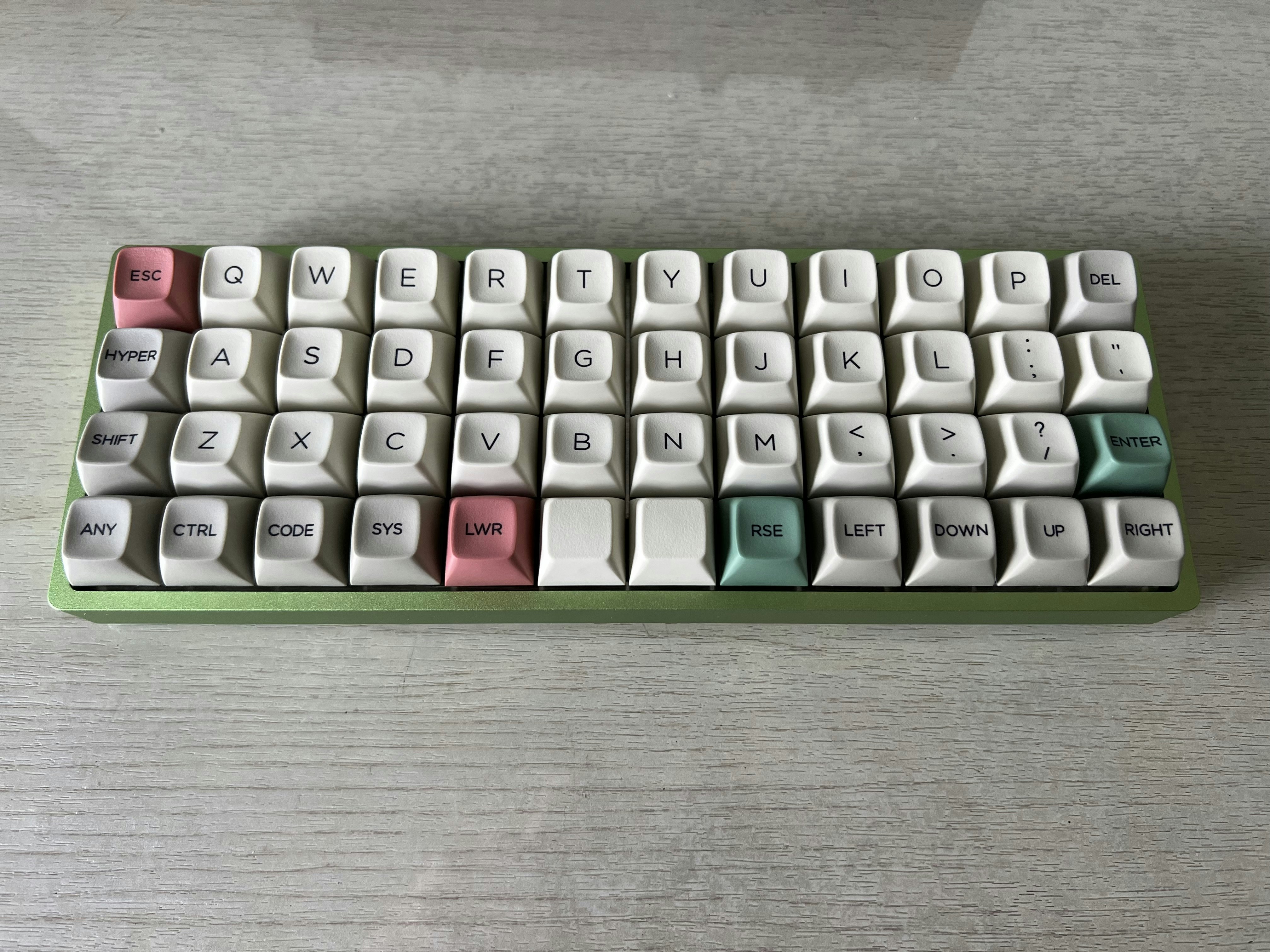 Green Planck with 9009 keycap set, very compact and powerful keyboard ...