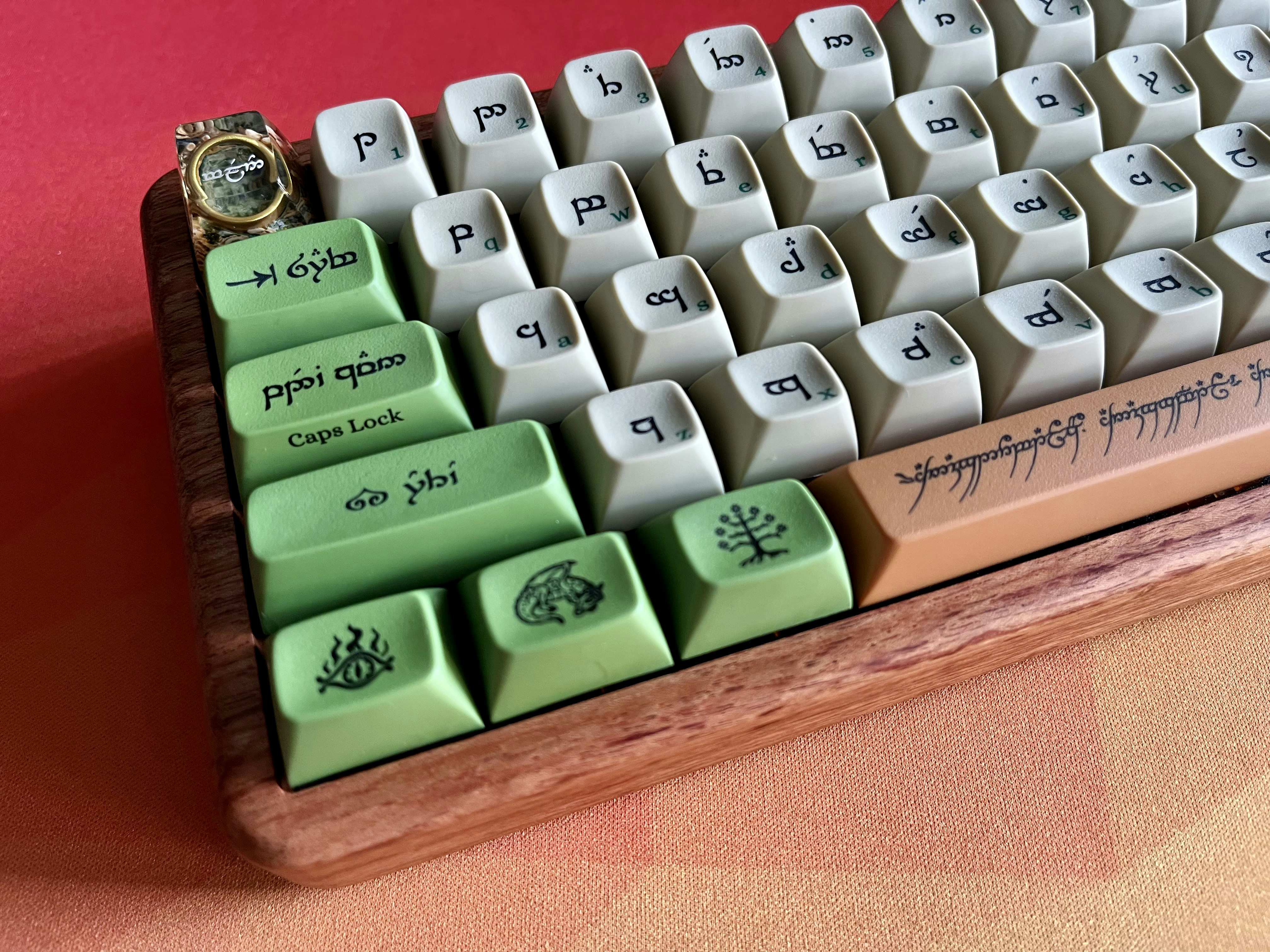 Drop + The Lord of the Rings MT3 Elvish Keycap Set - Training Elvish ...