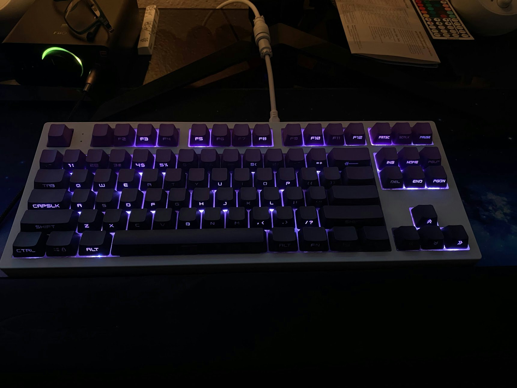 Flesports MK870 TKL Hot-Swappable Mechanical Keyboard - Black Smokey ...