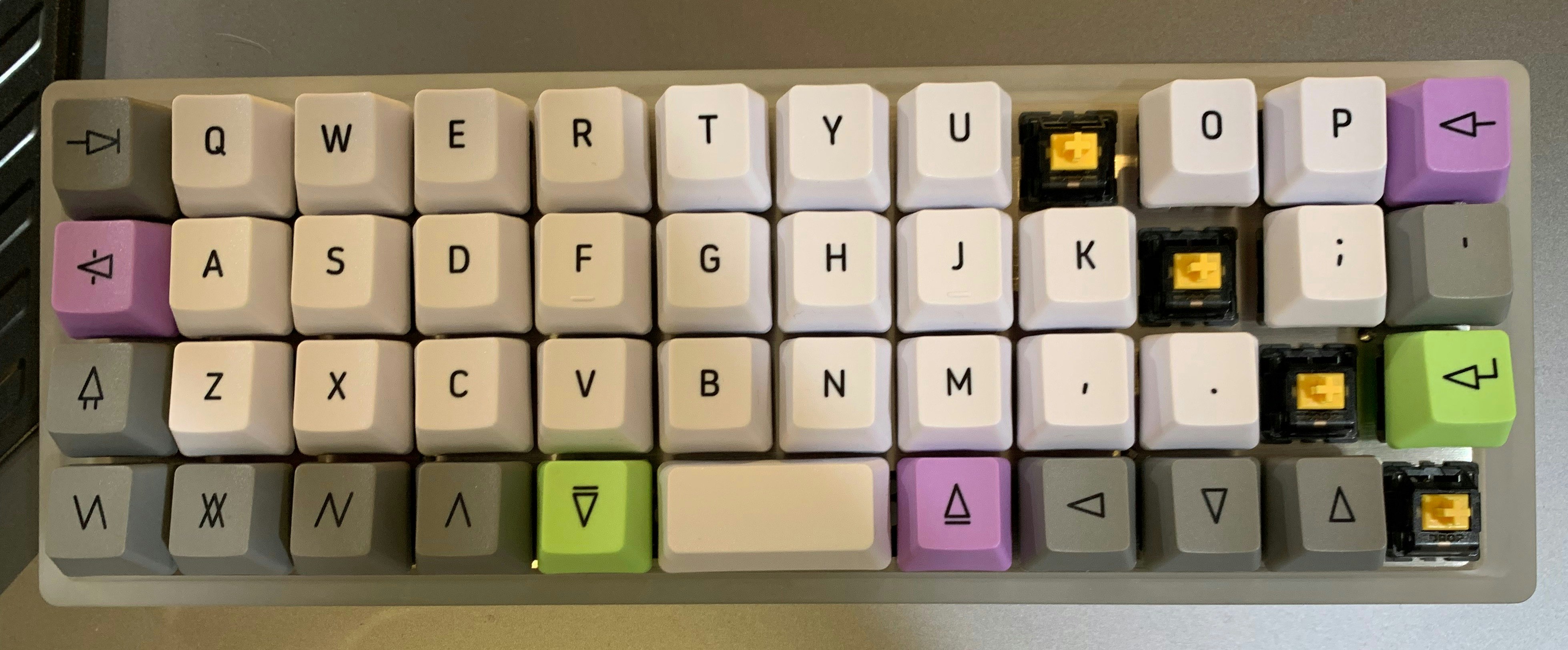 hi-pro acrylic, acute keycaps, drop holy panda x switches | Drop