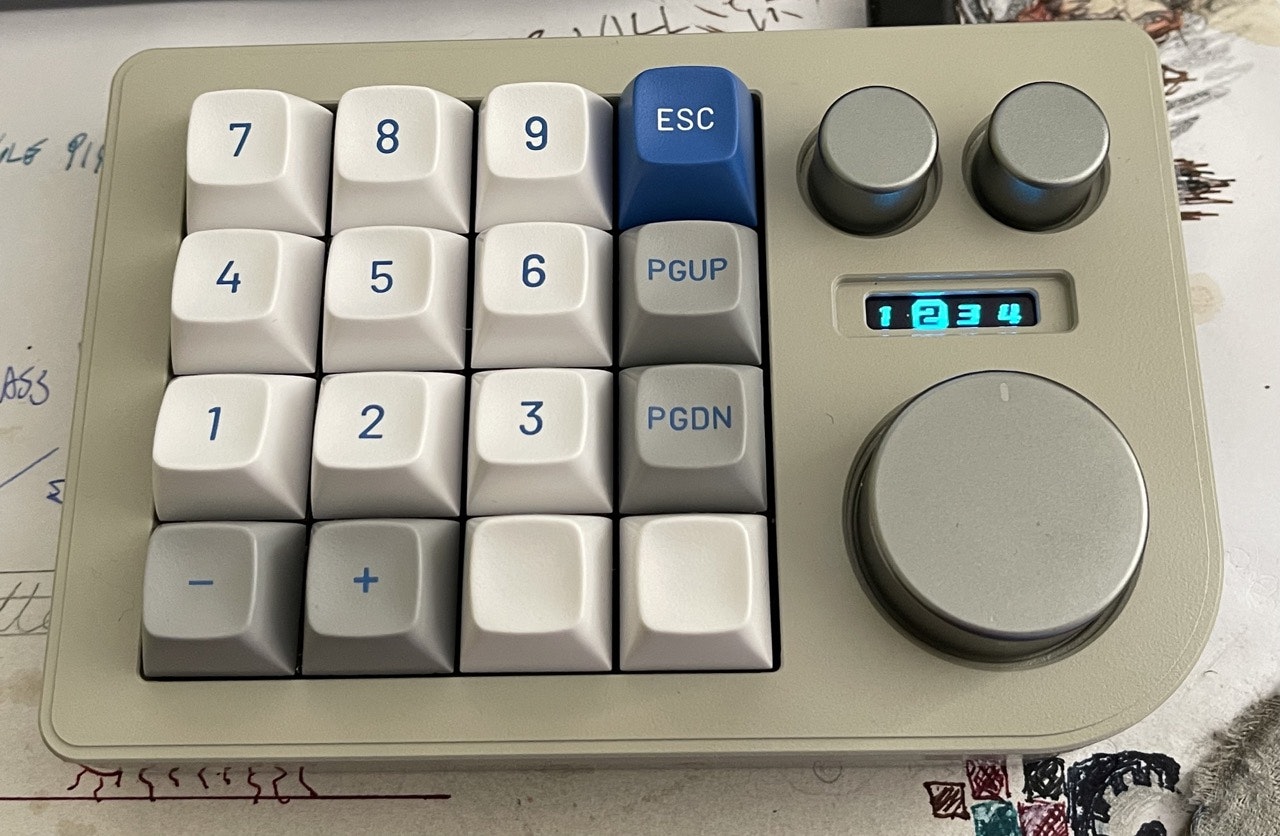 Megalodon Triple Knob Macropad | Mechanical Keyboards | Mini Mechanical ...