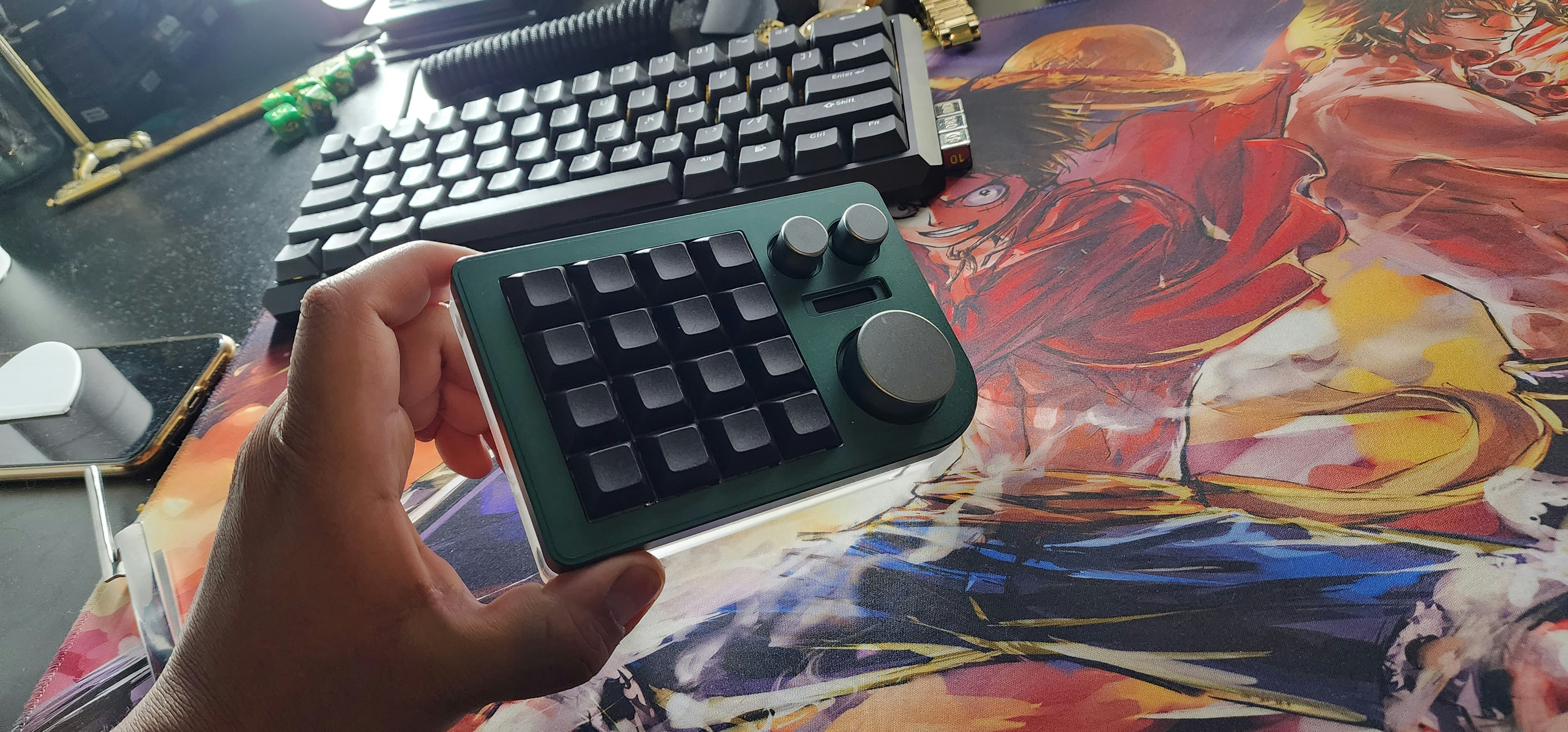 Megalodon Triple Knob Macropad - White | Mechanical Keyboards | Mini ...