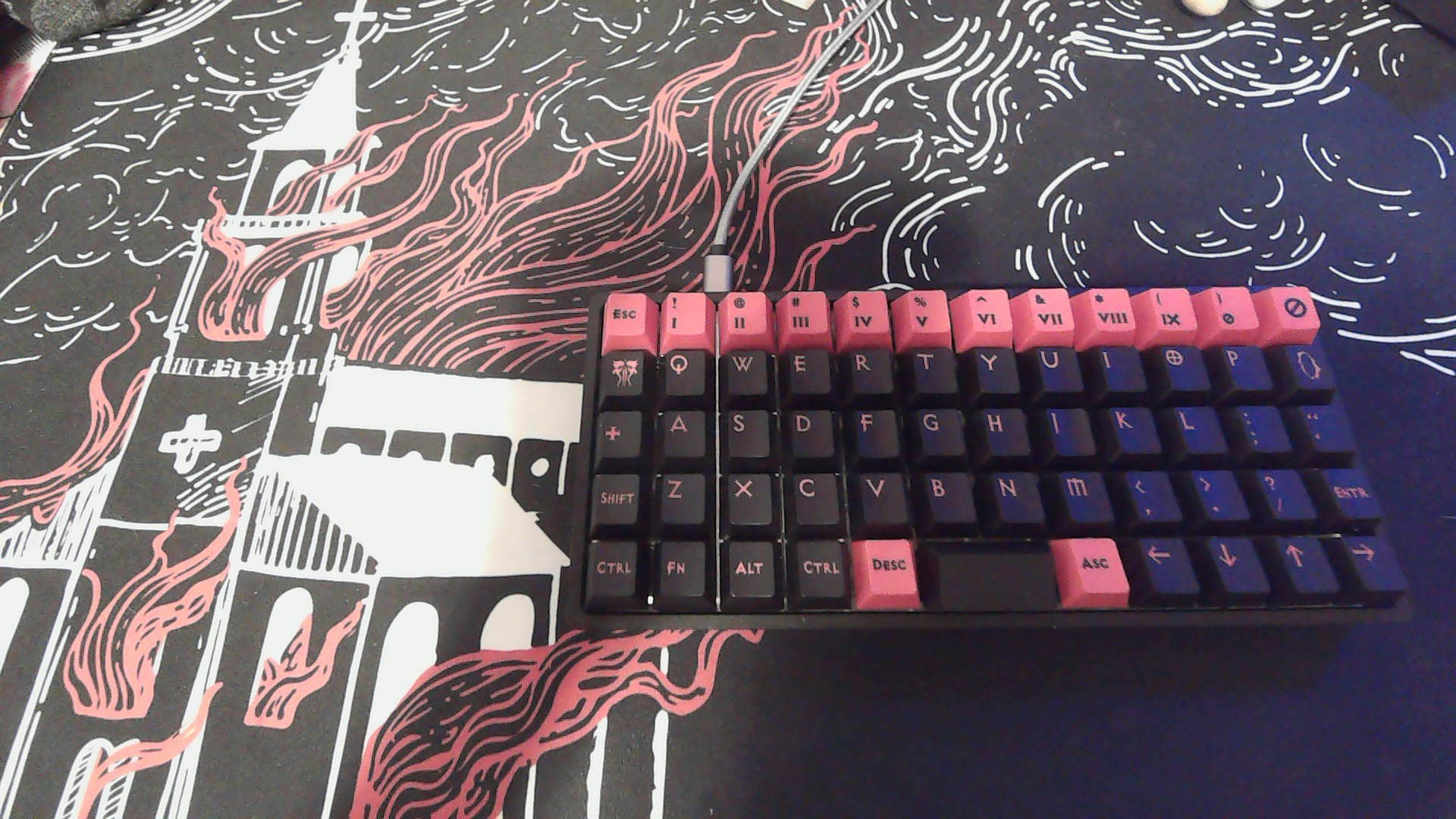 I love the ortholinear layout. I use either this or a planck everyday ...