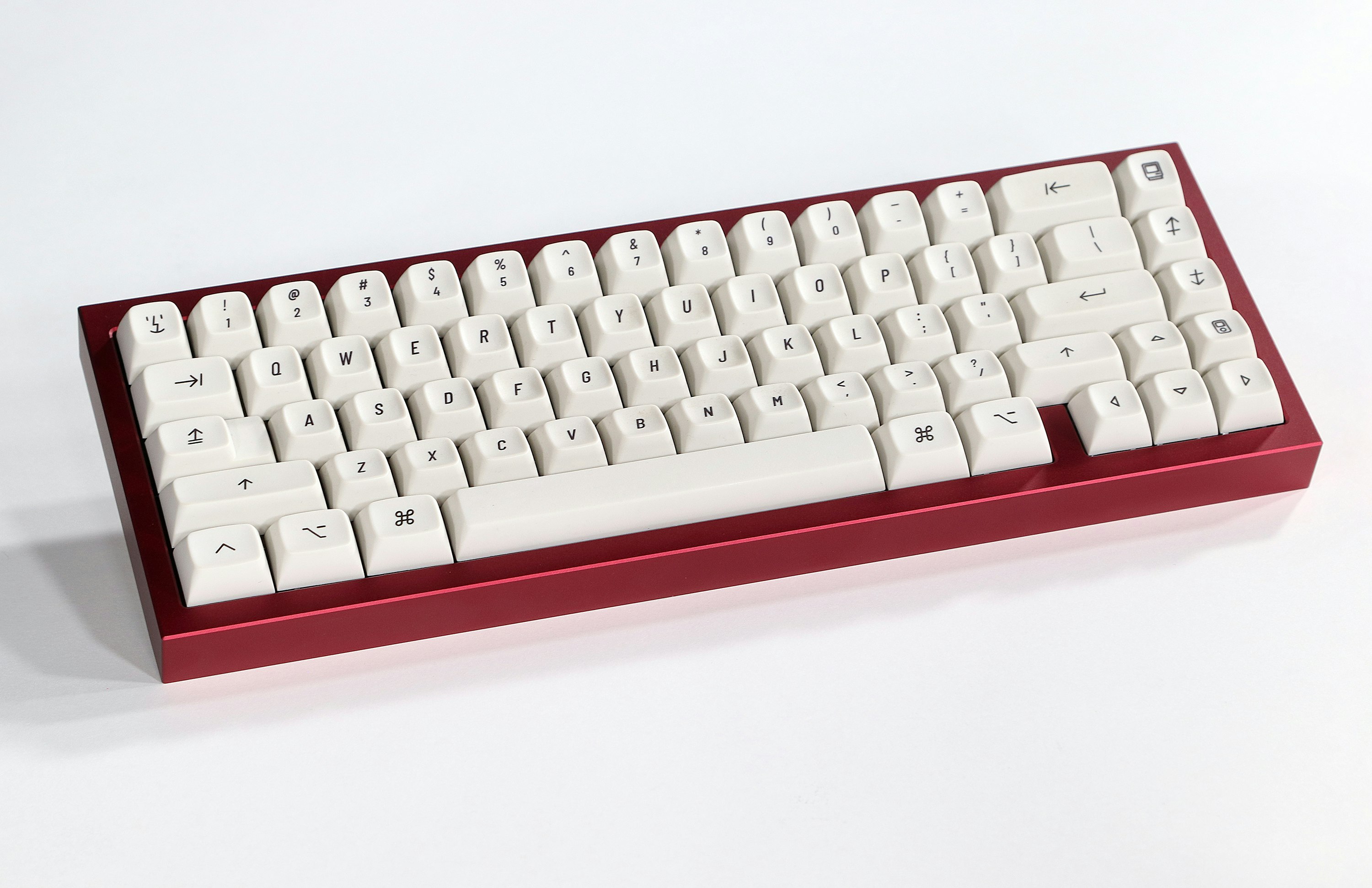 QwertyBiip: QK65 in Burgundy/Red with Biip 2048 Extended | Drop