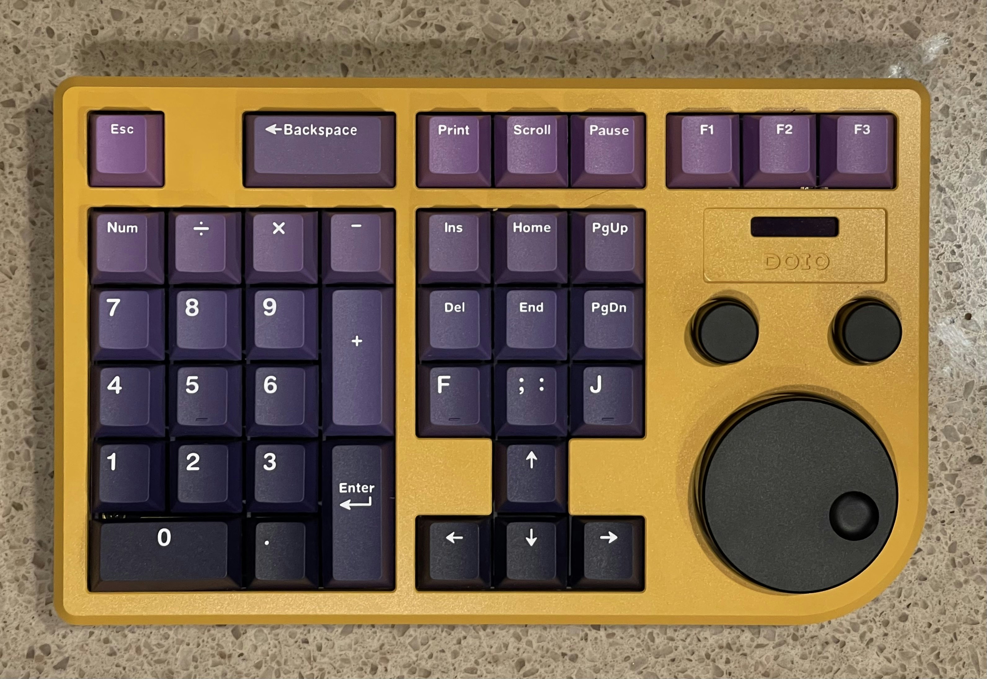 Megalodon Triple Knob 38% Keyboard With OLED Screen - Yellow Photos ...