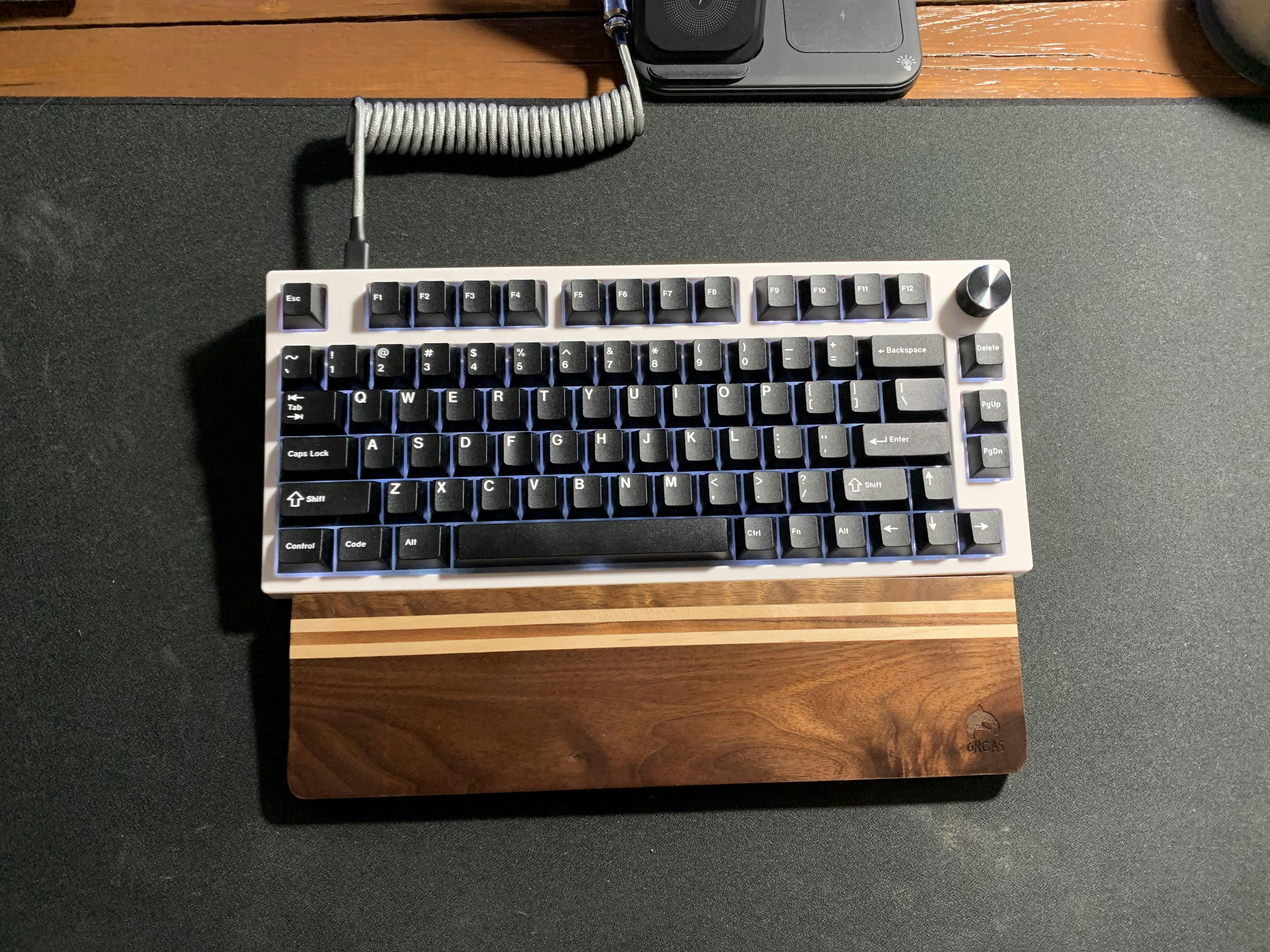 TH80 with GMK WOB Keycaps and 60% Orcas Wrist Rest | Drop
