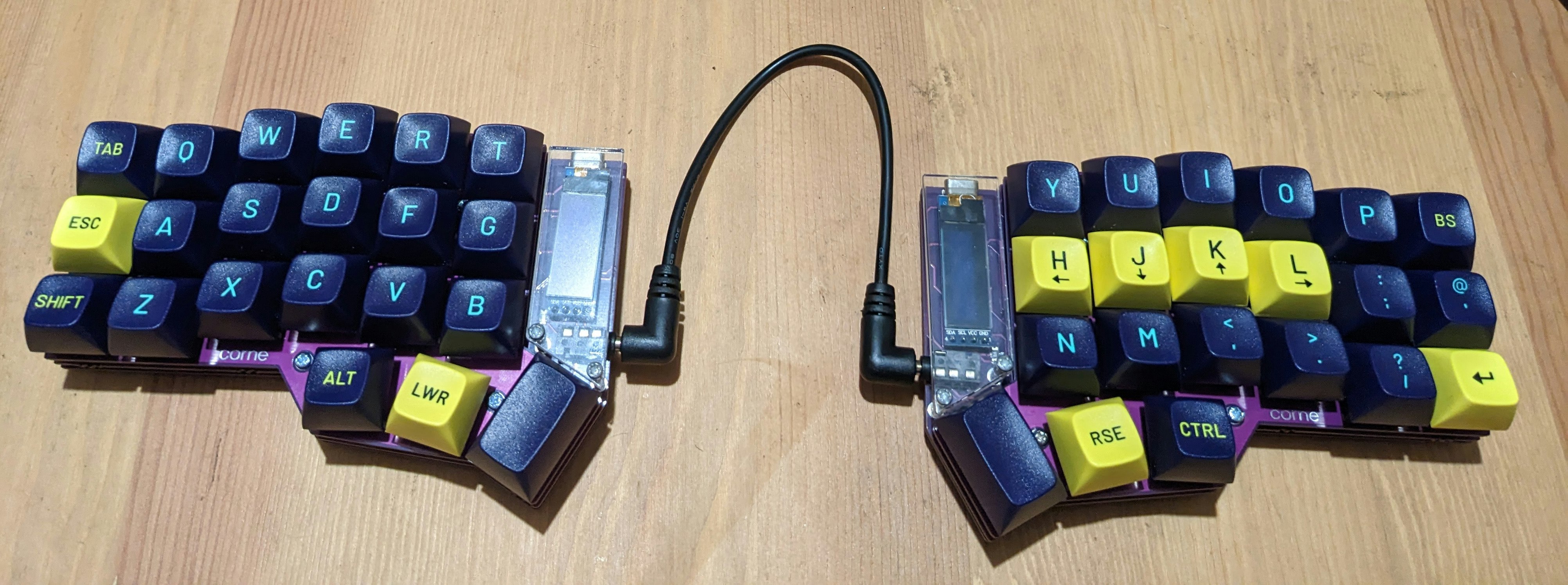 Mito MT3 Cyber on a purple Corne | Drop