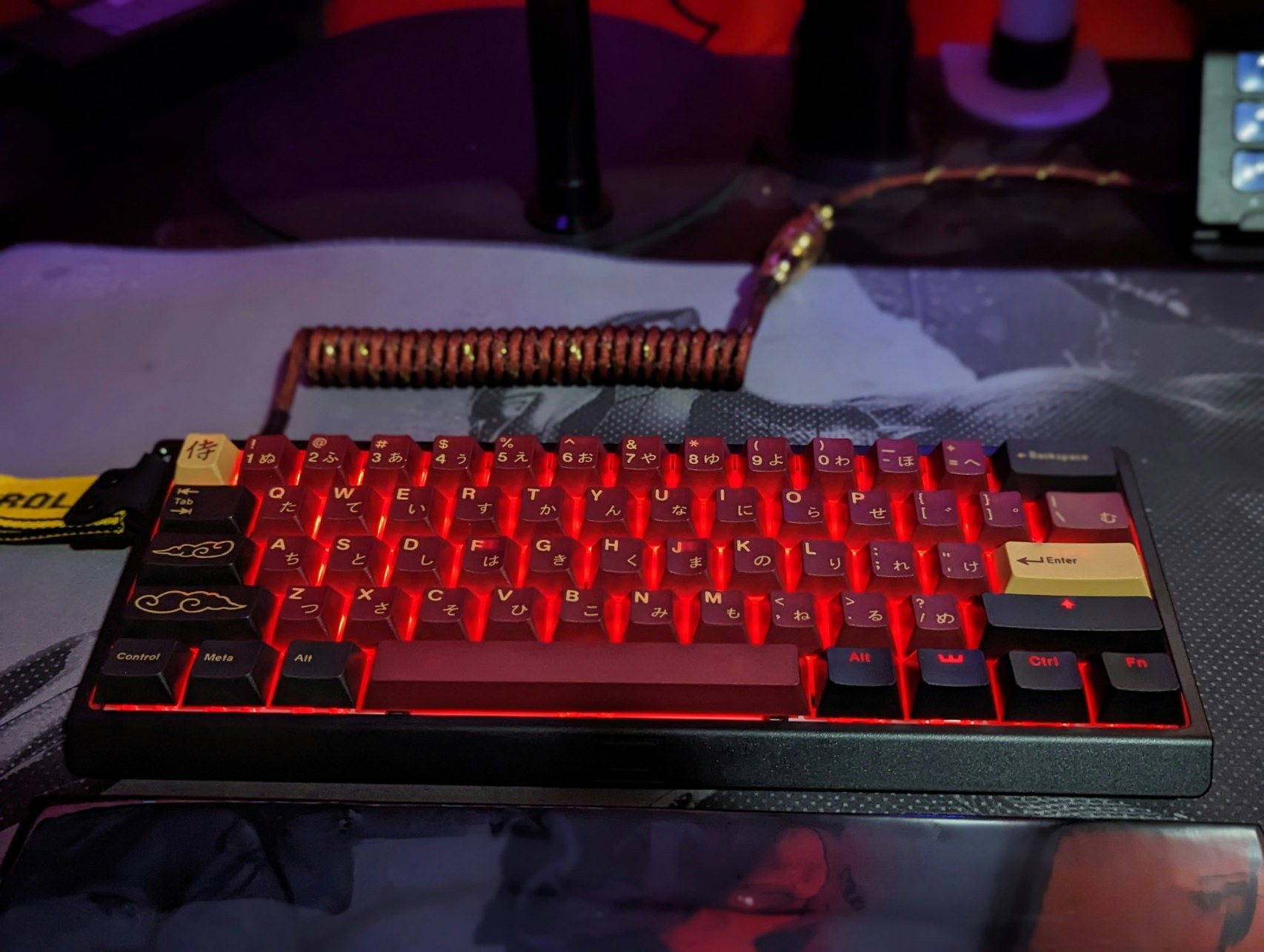 Mechcables Red Samurai Custom Coiled Aviator USB Cable | Mechanical ...