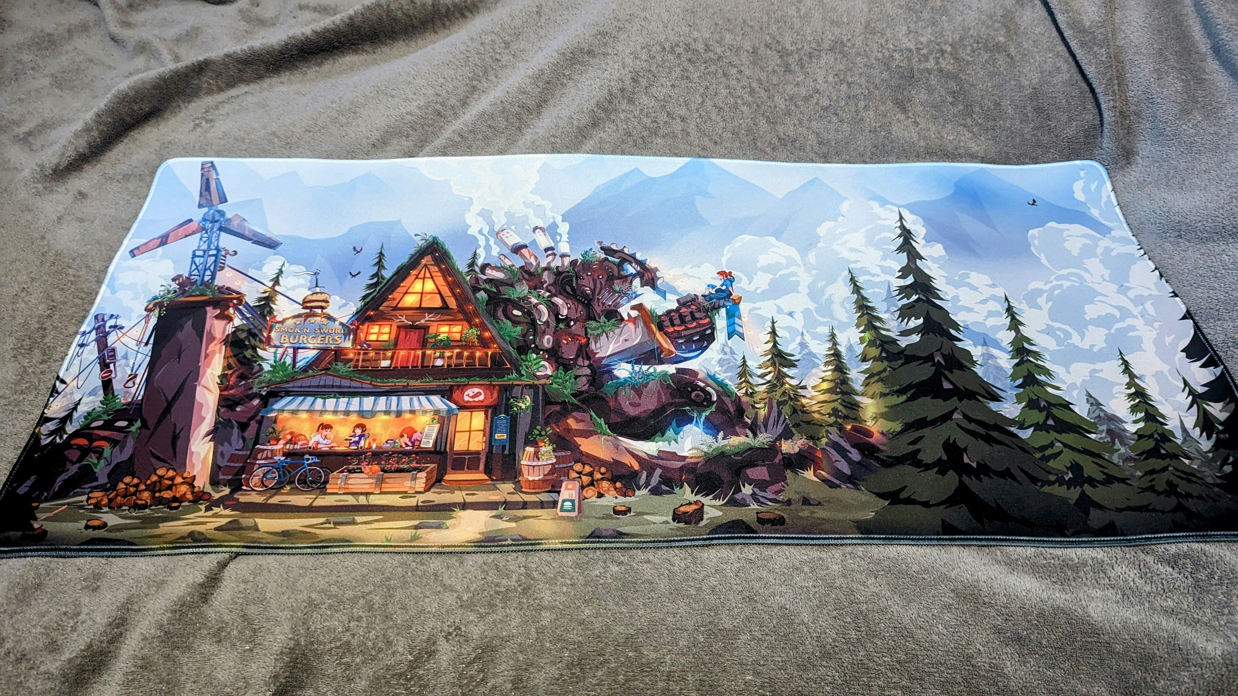 Drop + Chasing Artwork Smok'n Sword Burgers Desk Mat | Battlestations ...
