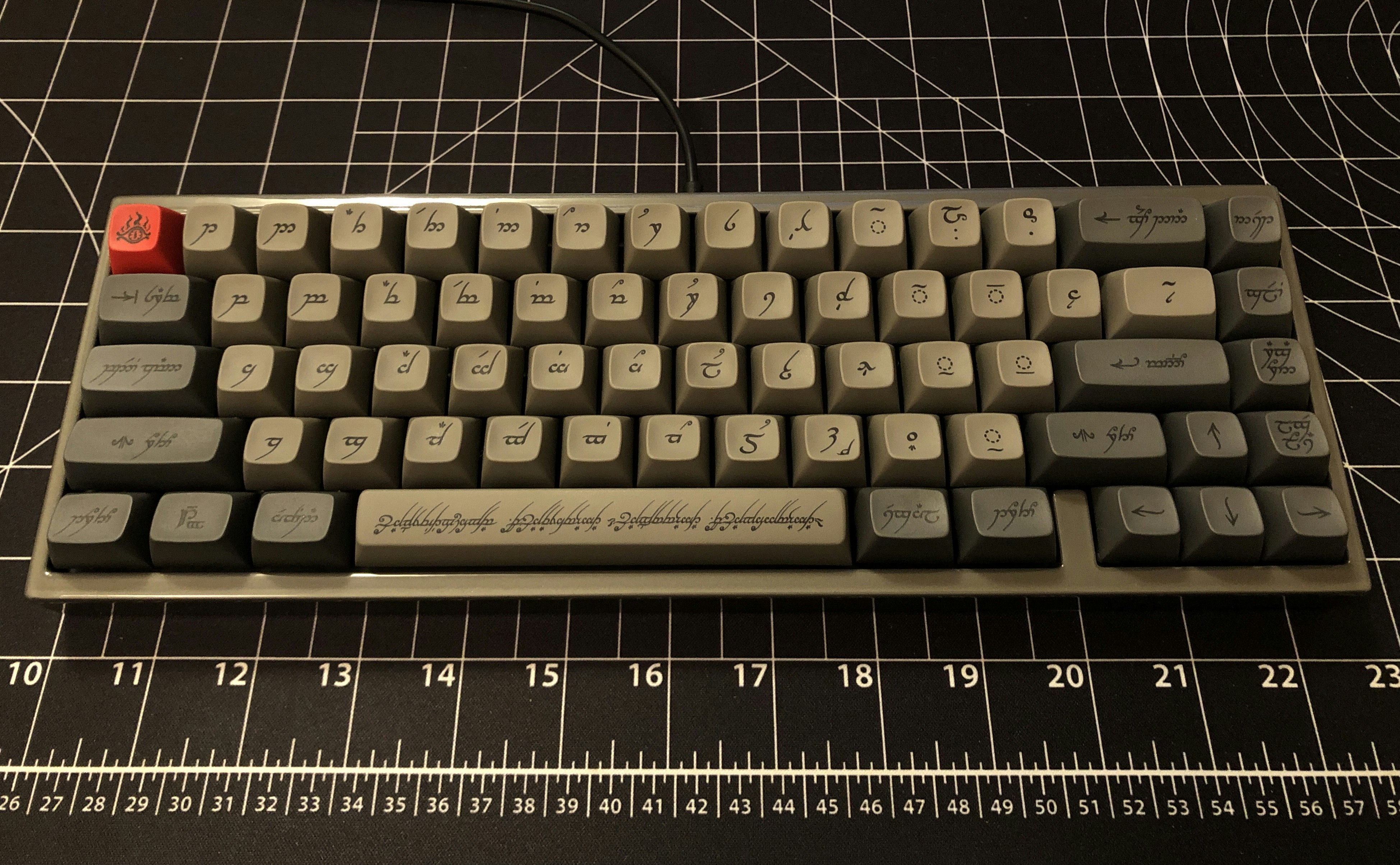 Drop + The Lord of the Rings MT3 Black Speech Keycap Set | Mechanical ...