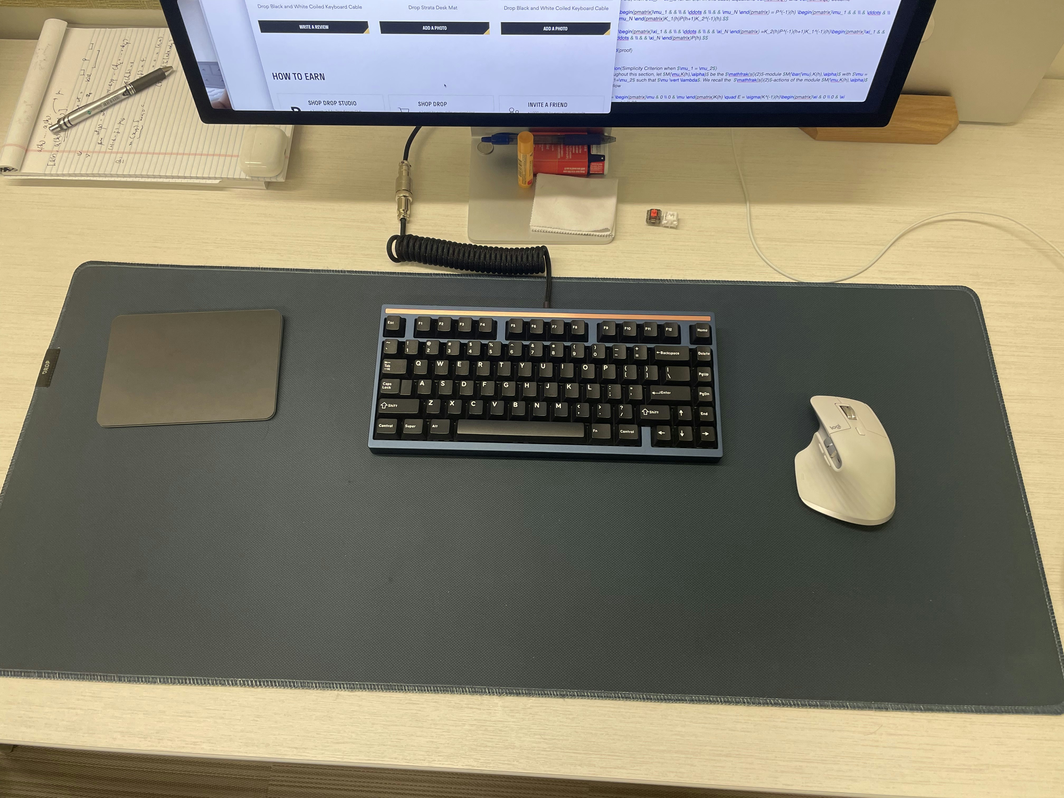 Drop Strata Desk Mat - Steel (Medium Gray) | Battlestations | Desk Mats ...